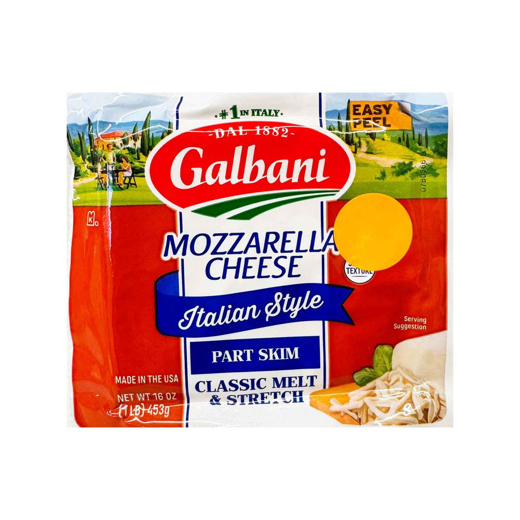 GALBANI MOZZARELLA CHEESE ITALIAN STYLE PART SKIM CLASSIC MEALT STRETCH