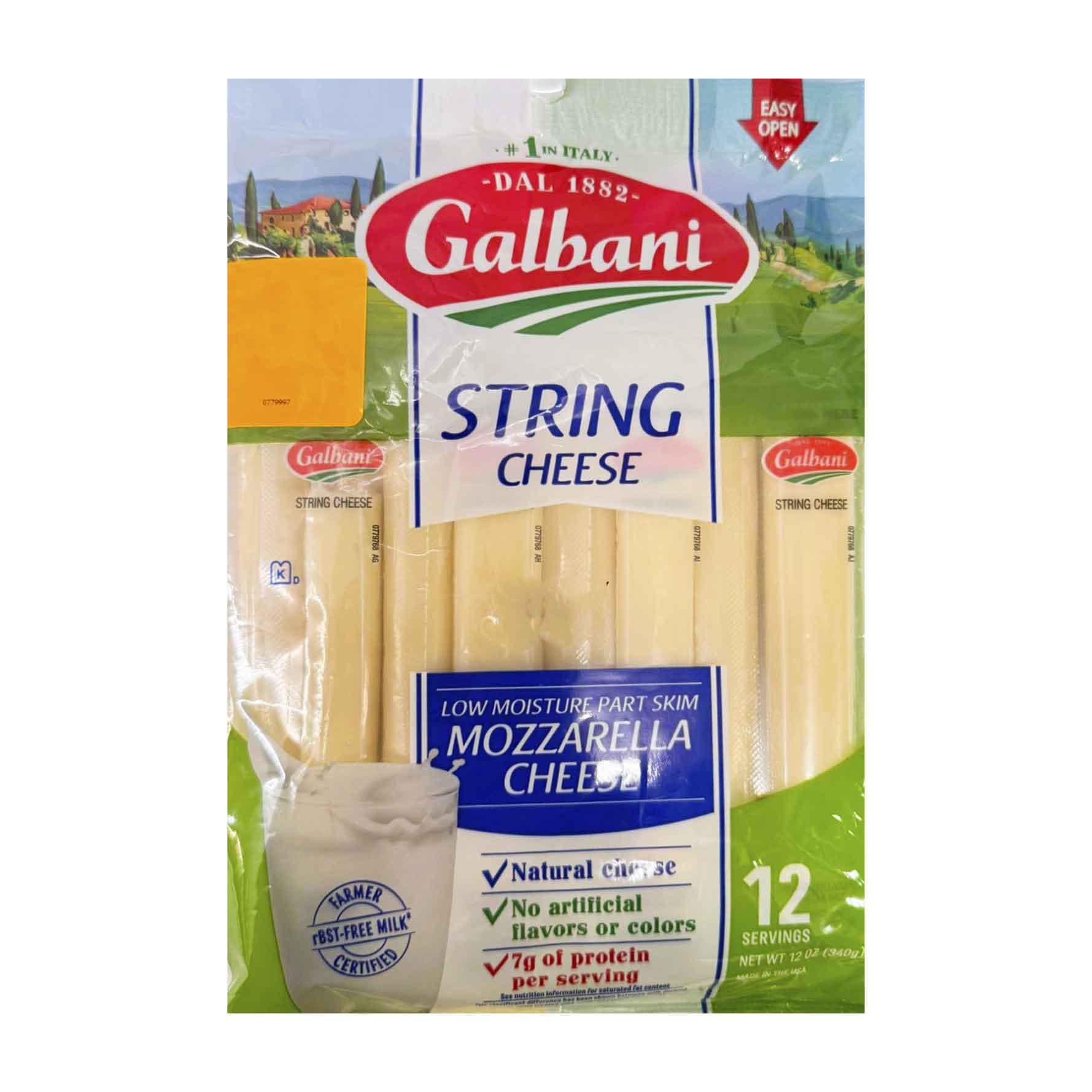 GALBANI STRING CHEESE MOZZARELLA CHEESE 12 SNACK