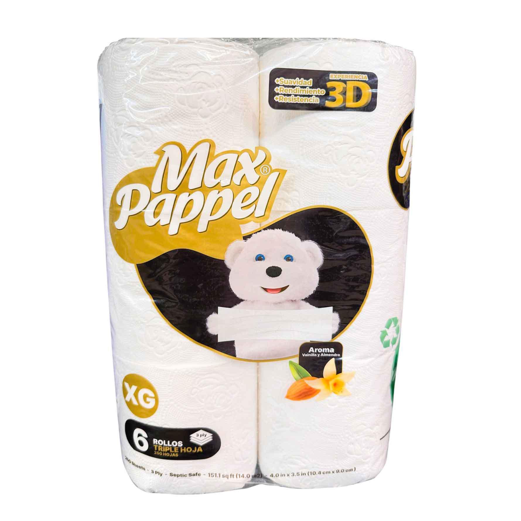 MAX PAPPEL 6 ROLLS OF TOILET PAPER