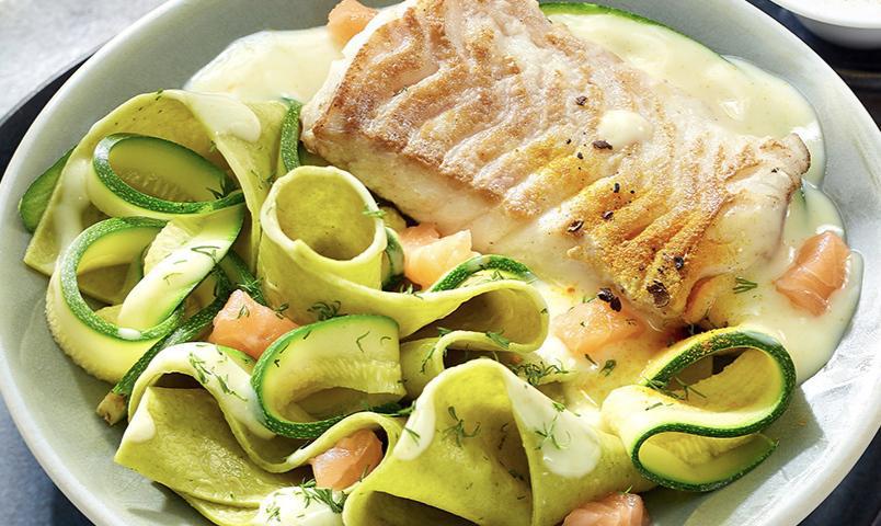 Mardi 9 Janvier : Dos de cabillaud et Tagliatelles de courgette/ Orange ...