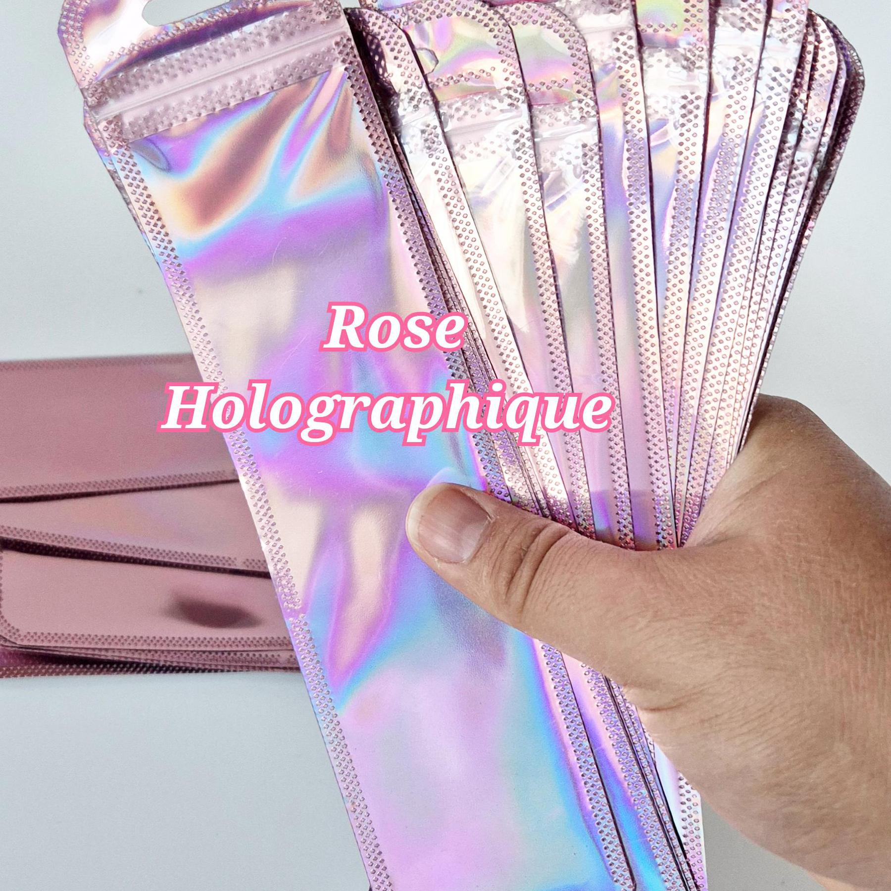 Rose holographique_emballage stylo