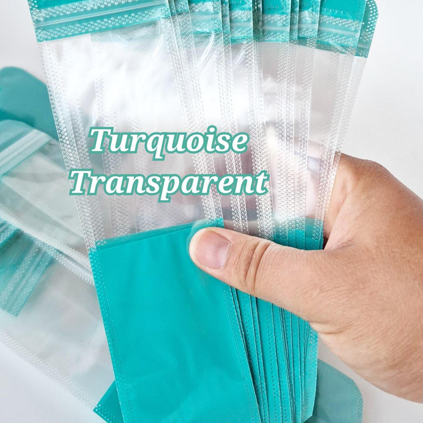 turquoise transparent_emballage stylo