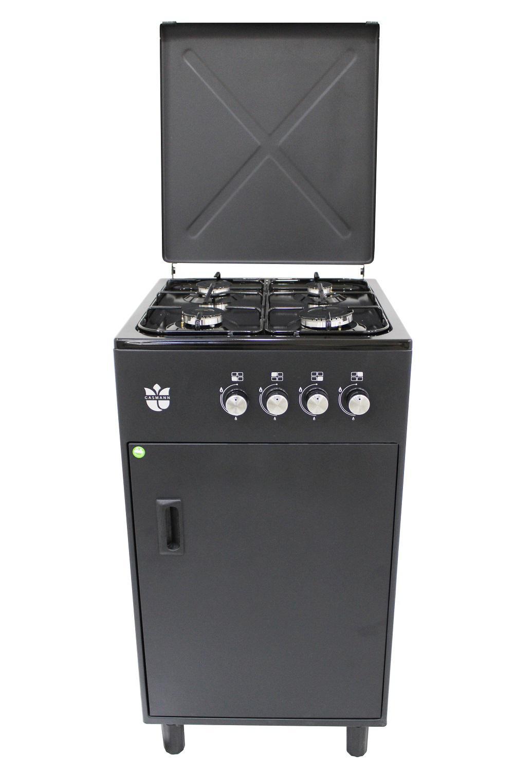 Gasmann 50cm Standherd SHG5050F Schwarz Matt mit Flaschenfach Propan 50 ...