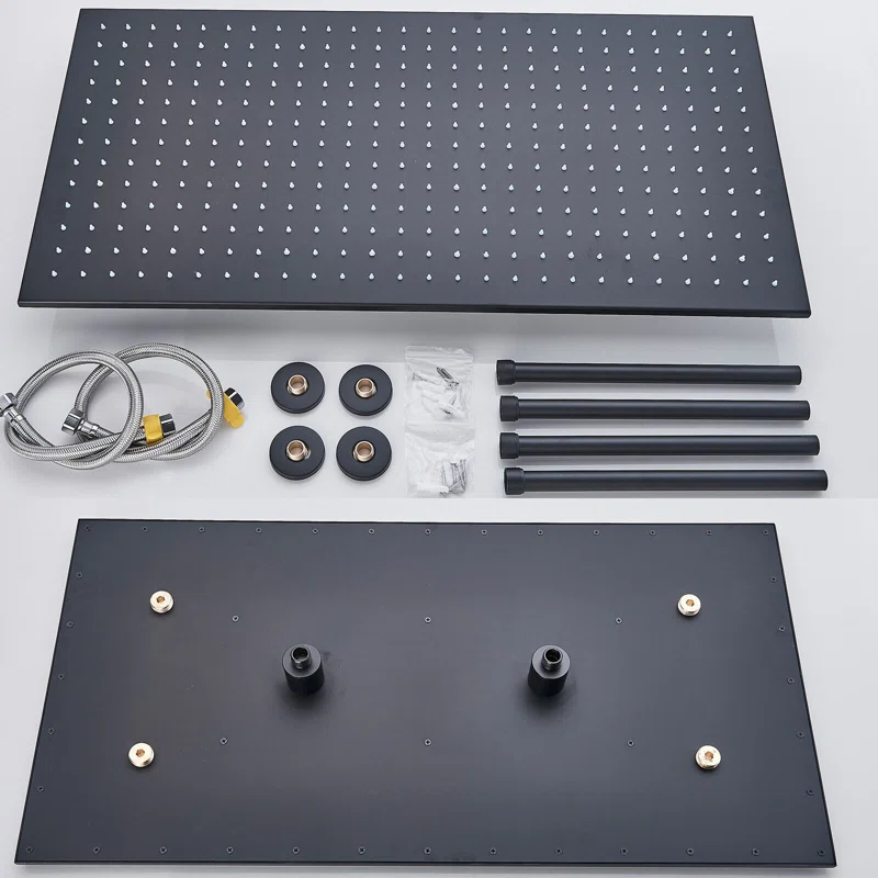 Senlesen 310-L4080HS Rain Fixed Shower Head 2.5 GPM GPM with Self-Cleaning