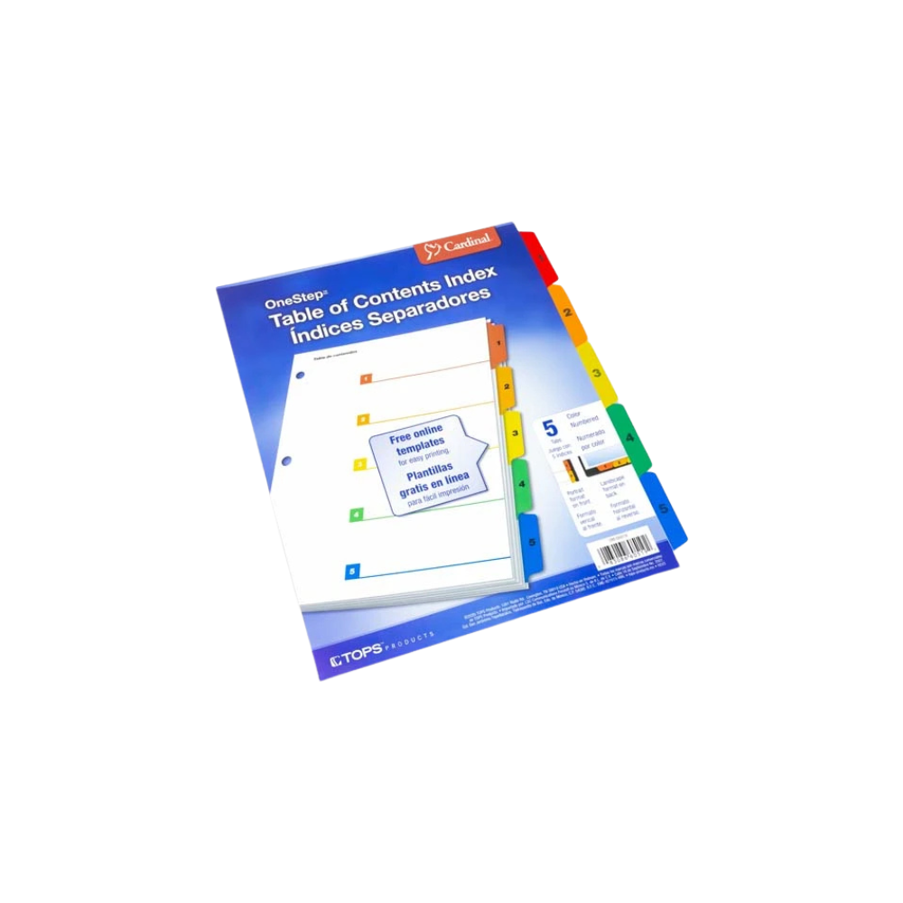 SEPARADOR CARDINAL E60518 CON 5 DIVISIONES E60518