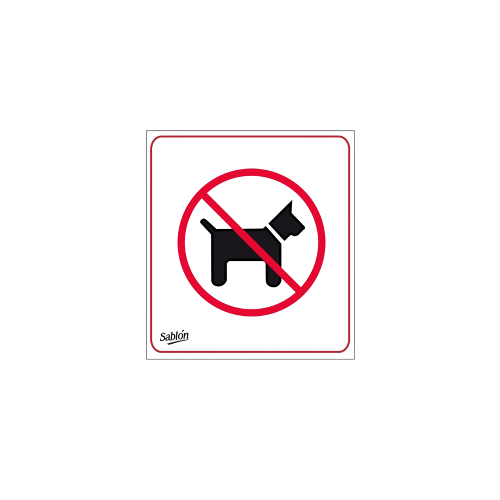 SEÑAL DE NO ENTRAR CON MASCOTAS MARCA SABLÓN 7780C