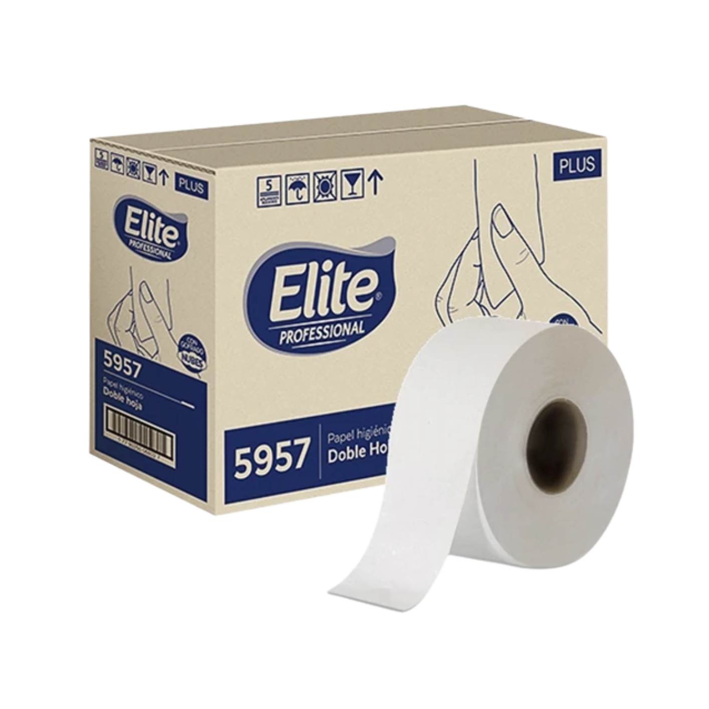 PAPEL HIGIÉNICO JR ELITE BLANCO DOBLE 180 M X 9 CM 12 PIEZAS 5957