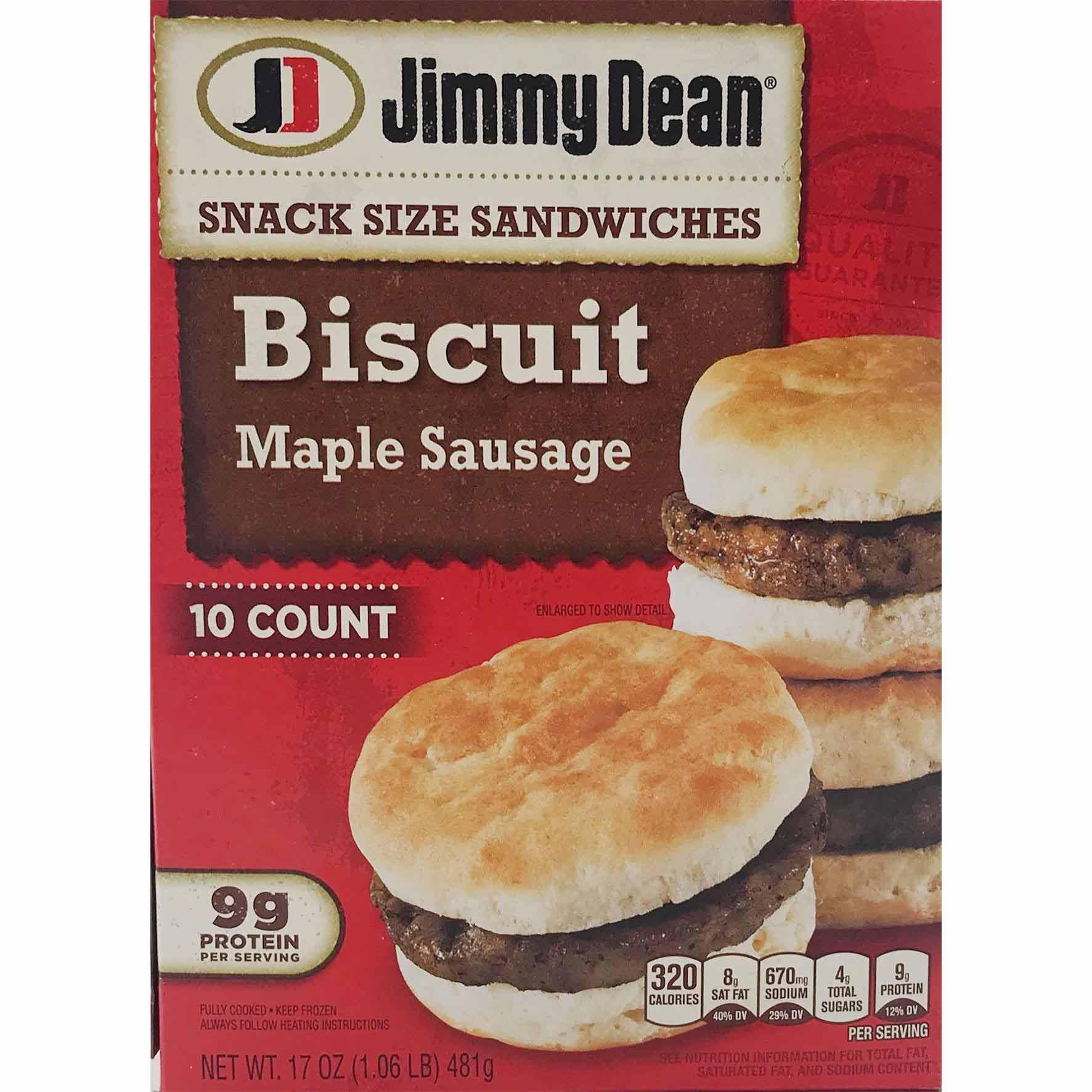 J Dean Biscuit Maple Sausage