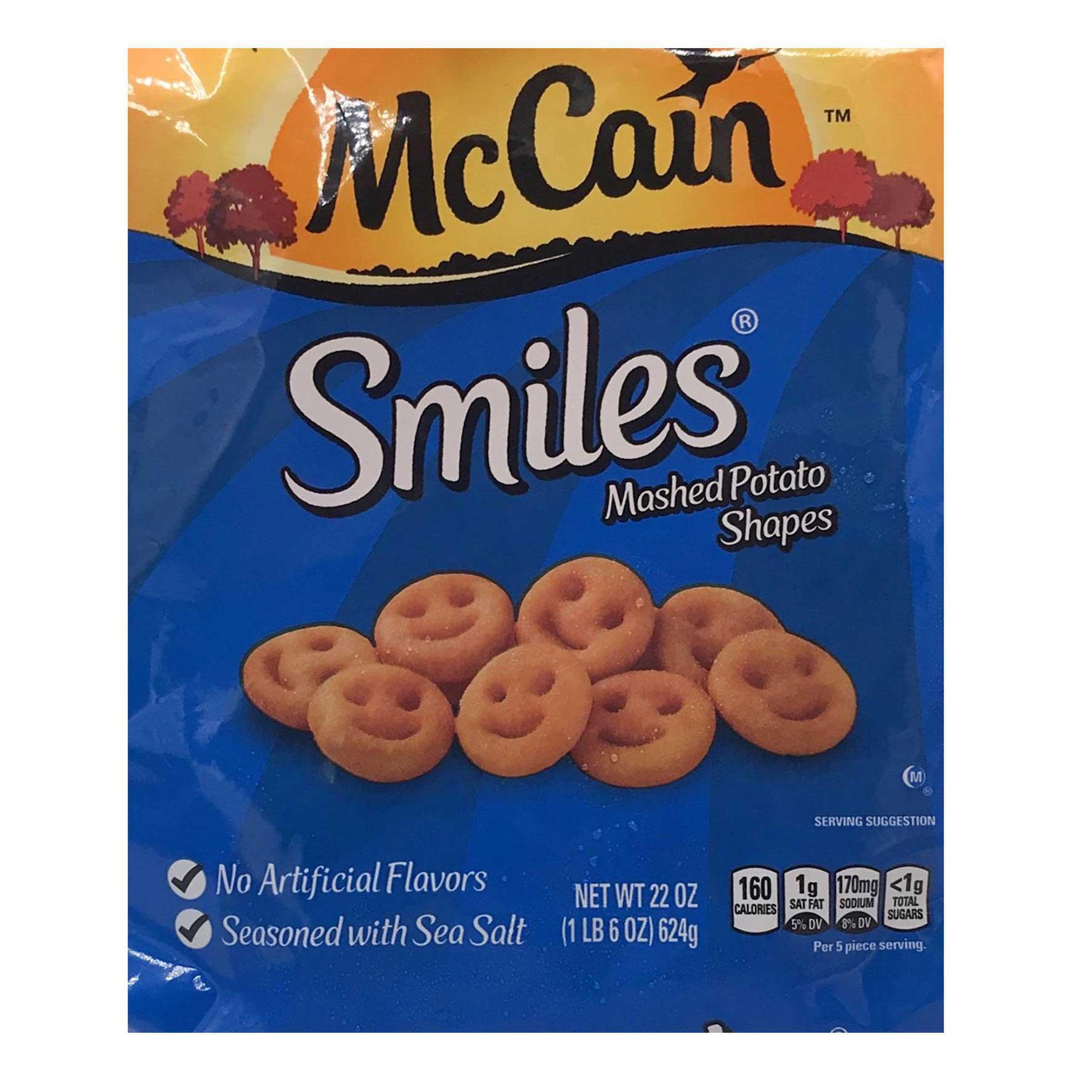 McCain Ssmiles Mashed Potato Shapes 22oz