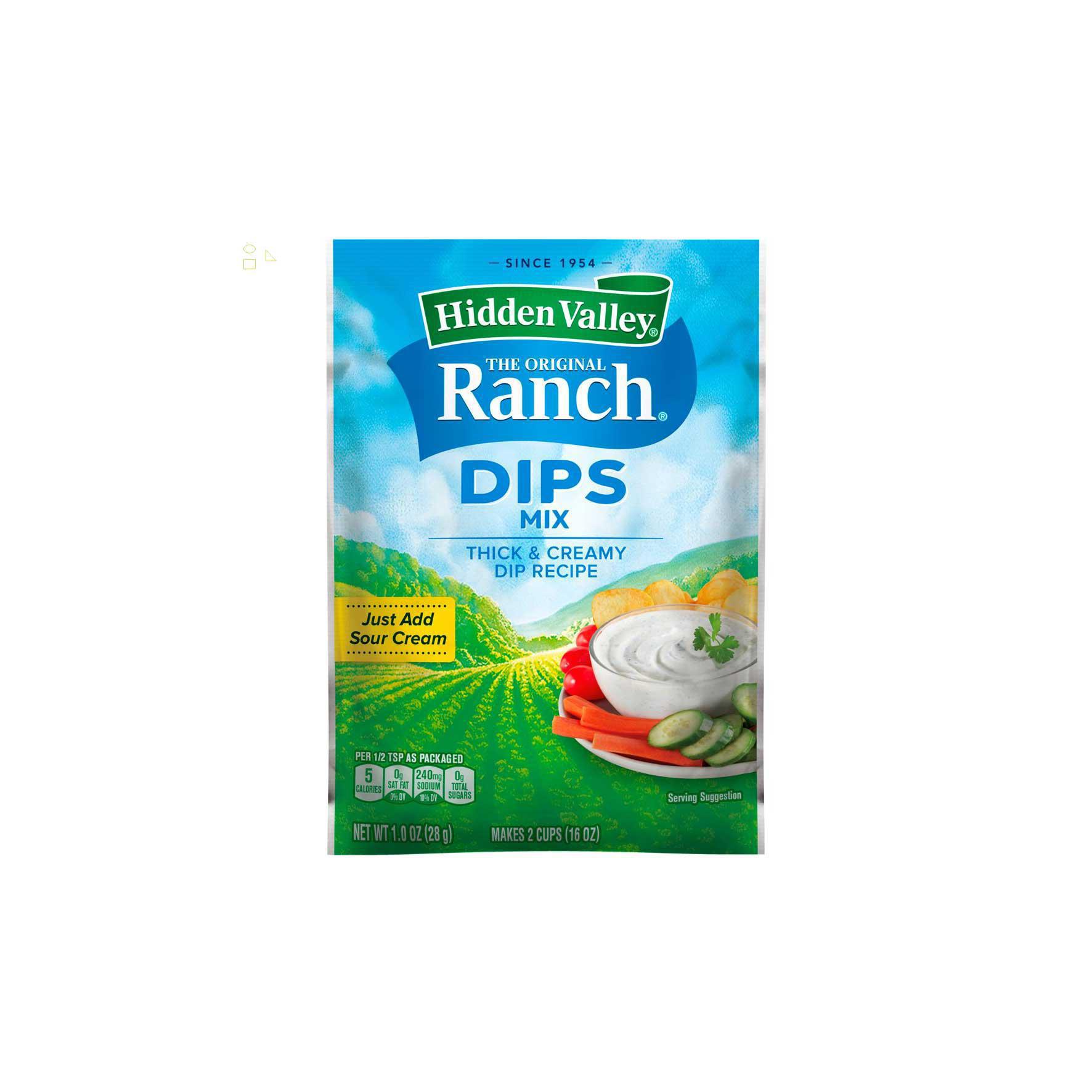 Hidden Valley Dips Mix Gluten Free Original Ranch 1 Oz