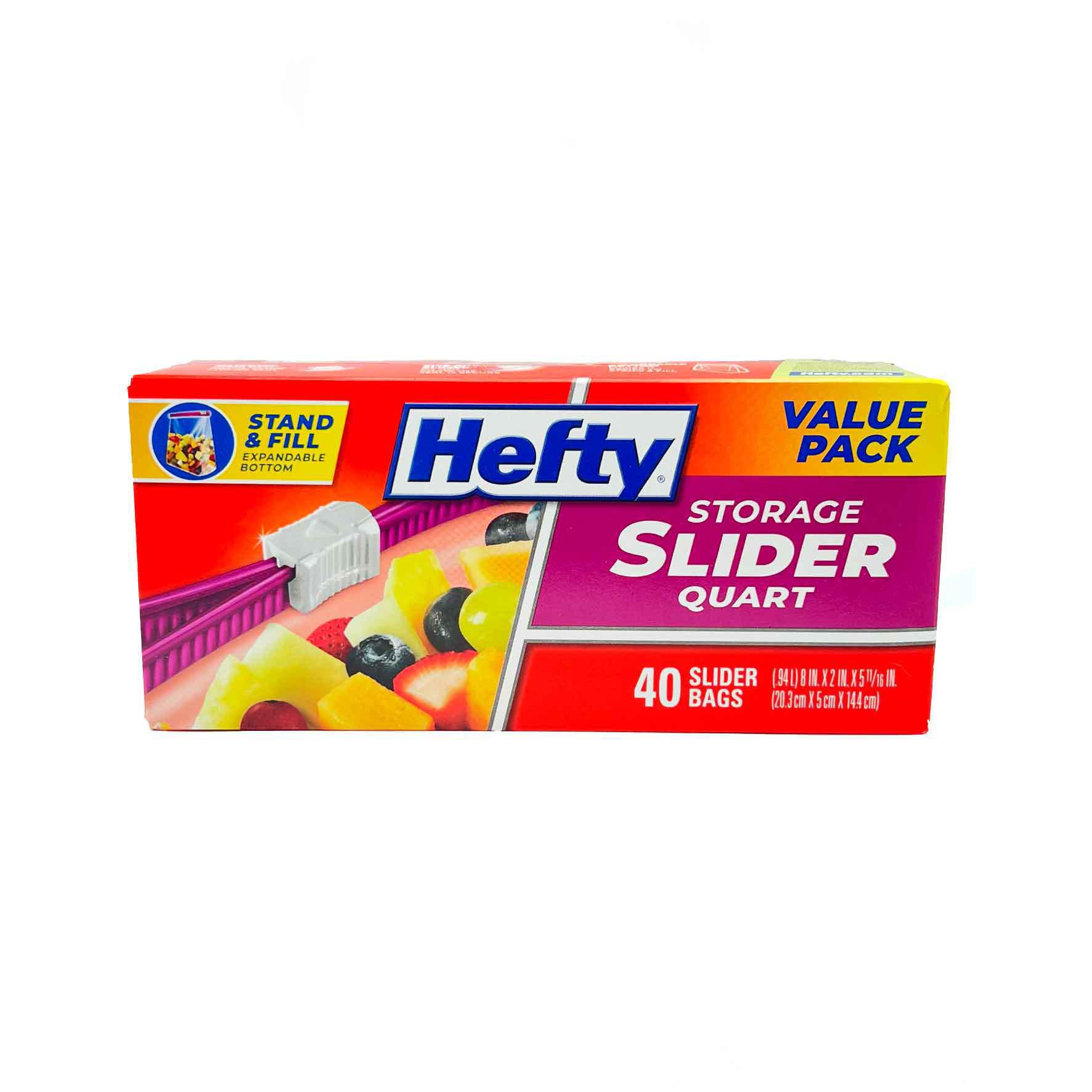 Hefty Storage Slider Quart Bags