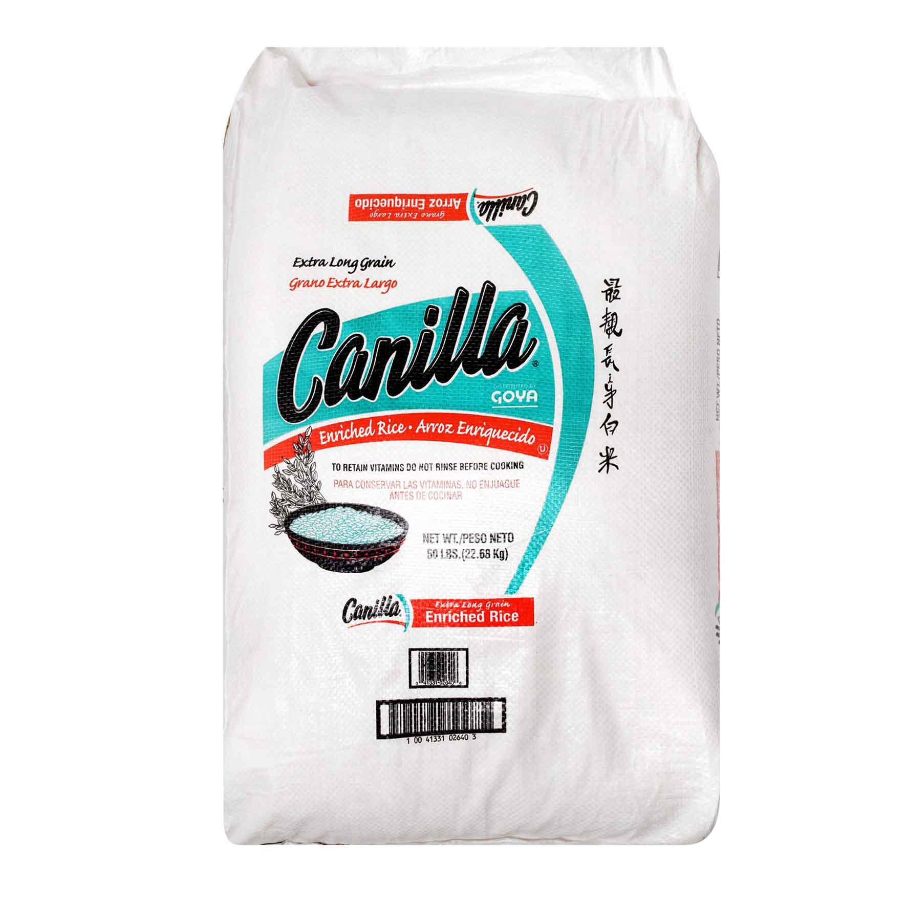 Goya Canilla Extra Long Grain Rice 50 Lb
