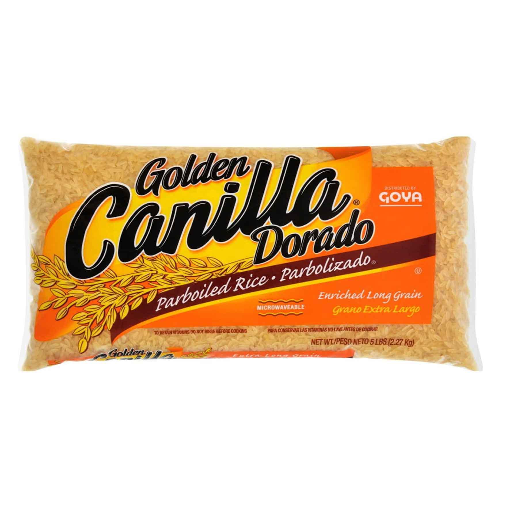 Goya Canilla Golden Dorado Parboiled Long Grain Microwavable Rice 5 lb