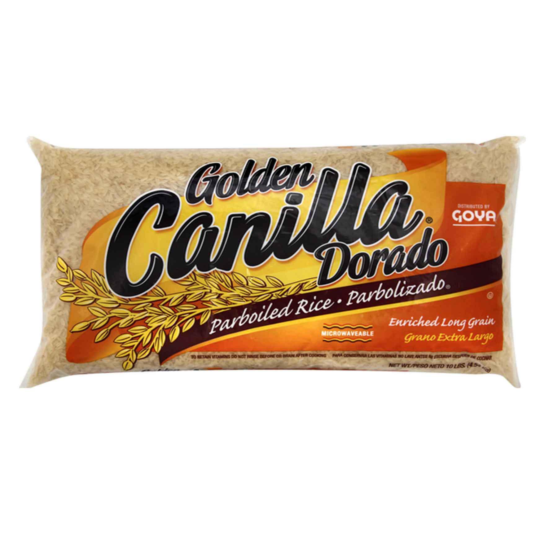 Goya Canilla Golden Dorado Parboiled Long Grain Microwavable Rice 10 Lb
