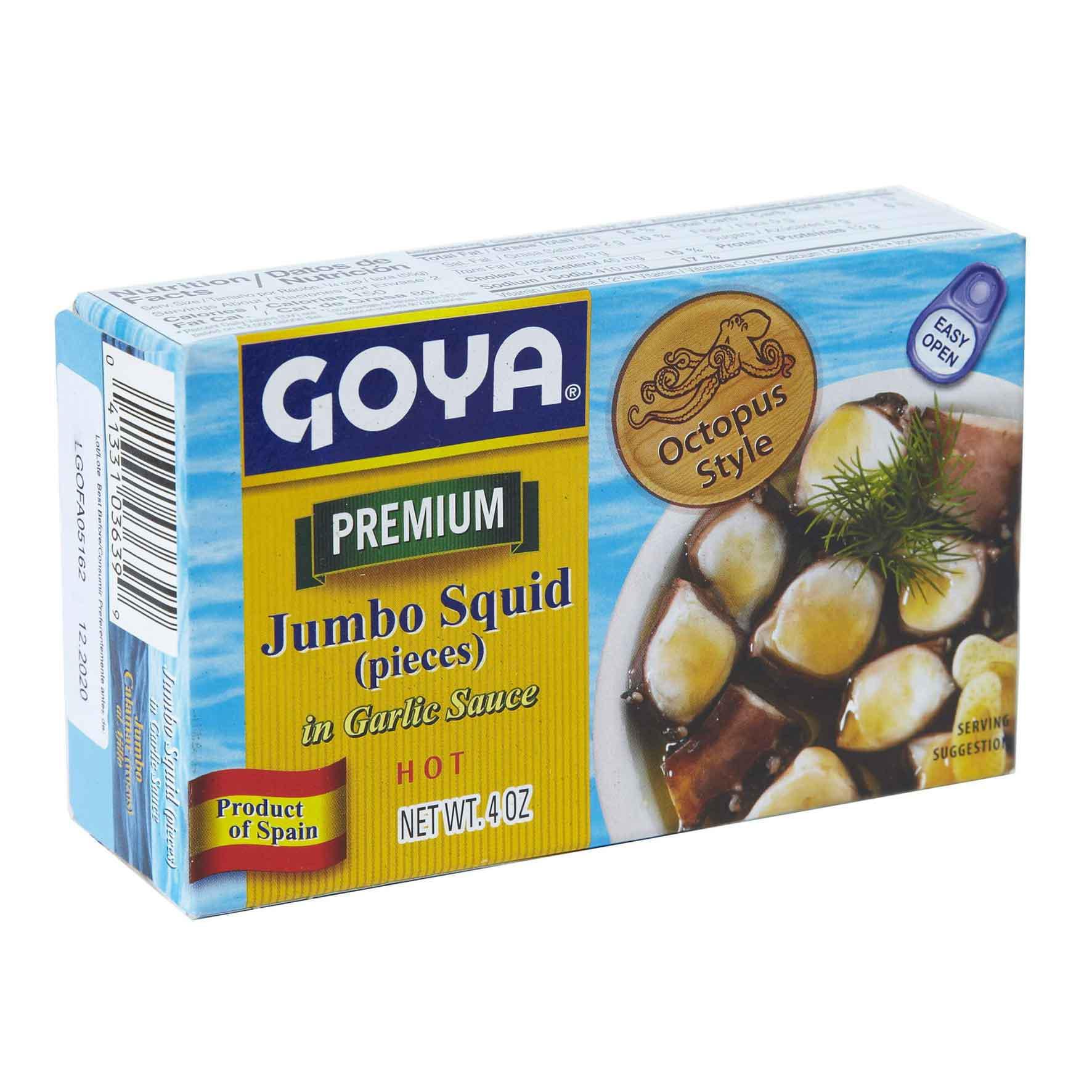 Goya Jumbo Squid in Garlic Sauce 4 oz