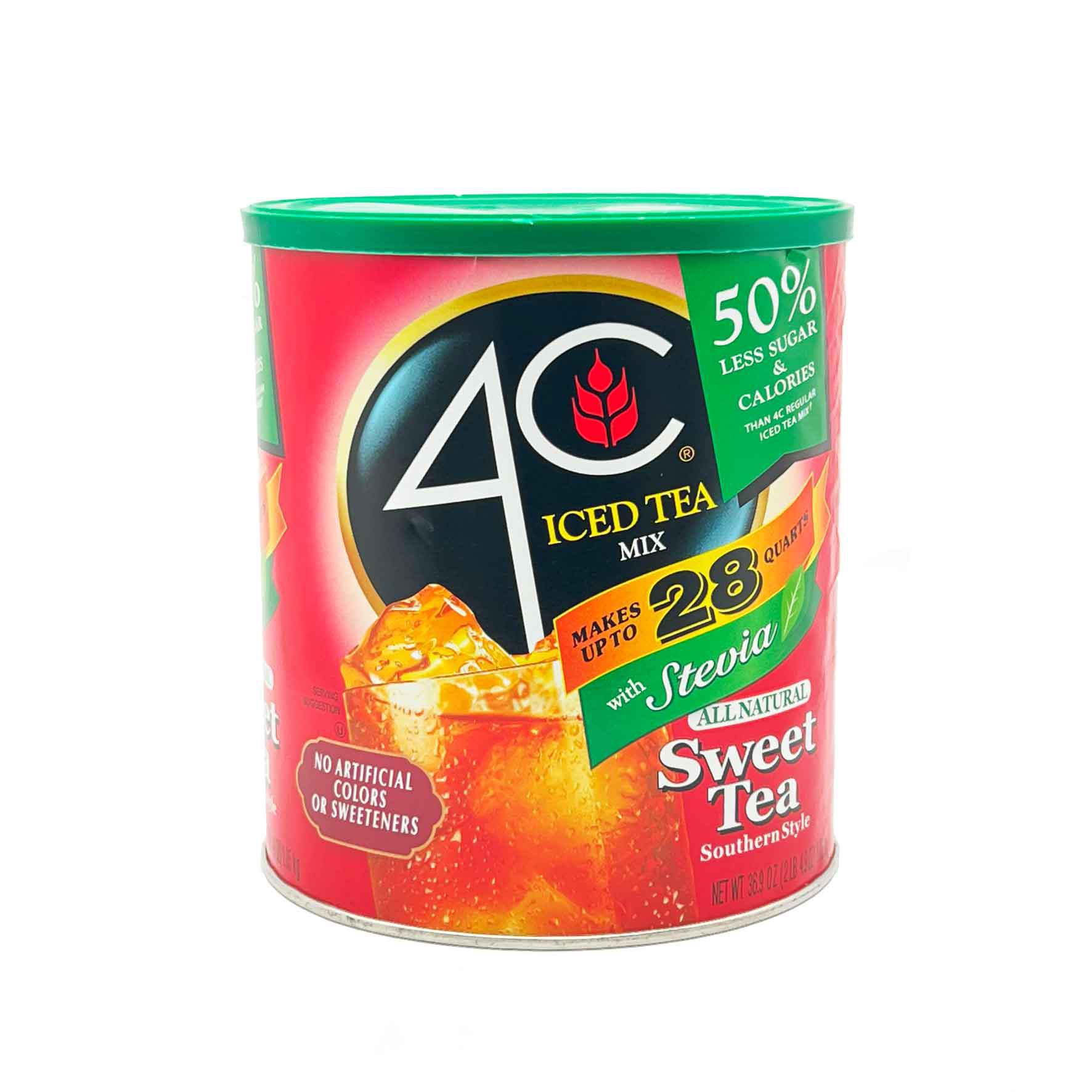 4C Iced Tea Mix Makes Up To 28 Quarts With Stevia All Natural Sweet Tea ...
