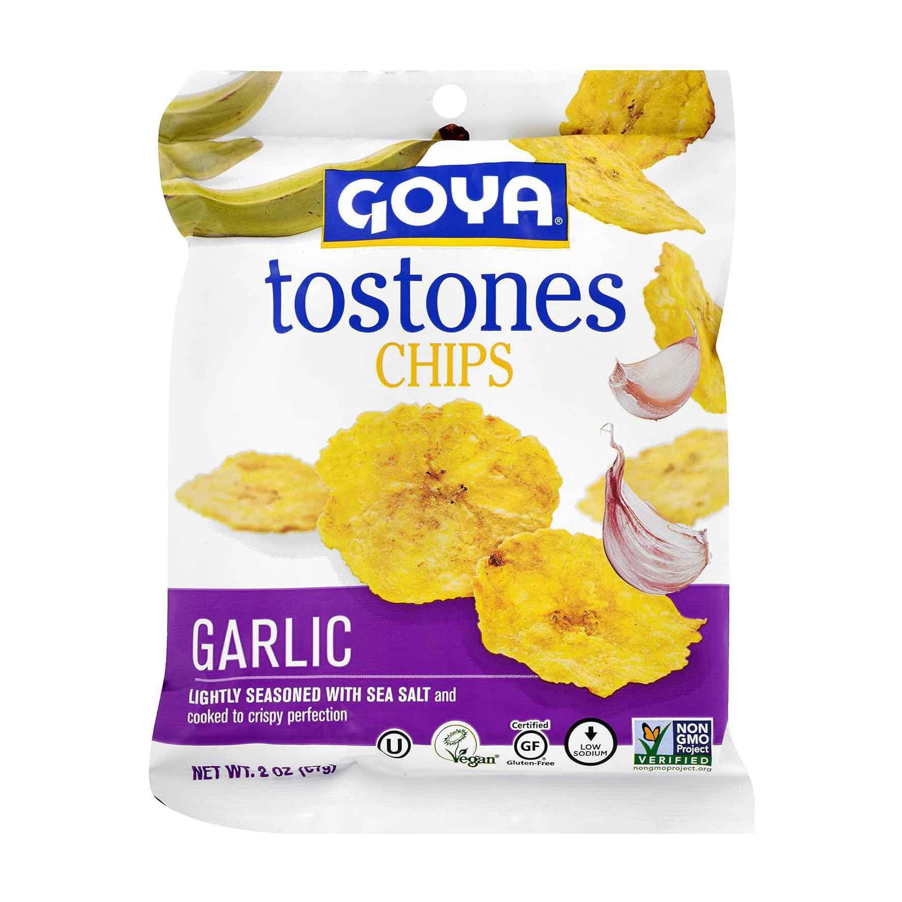 Goya Tostones Chips Garlic 2 oz