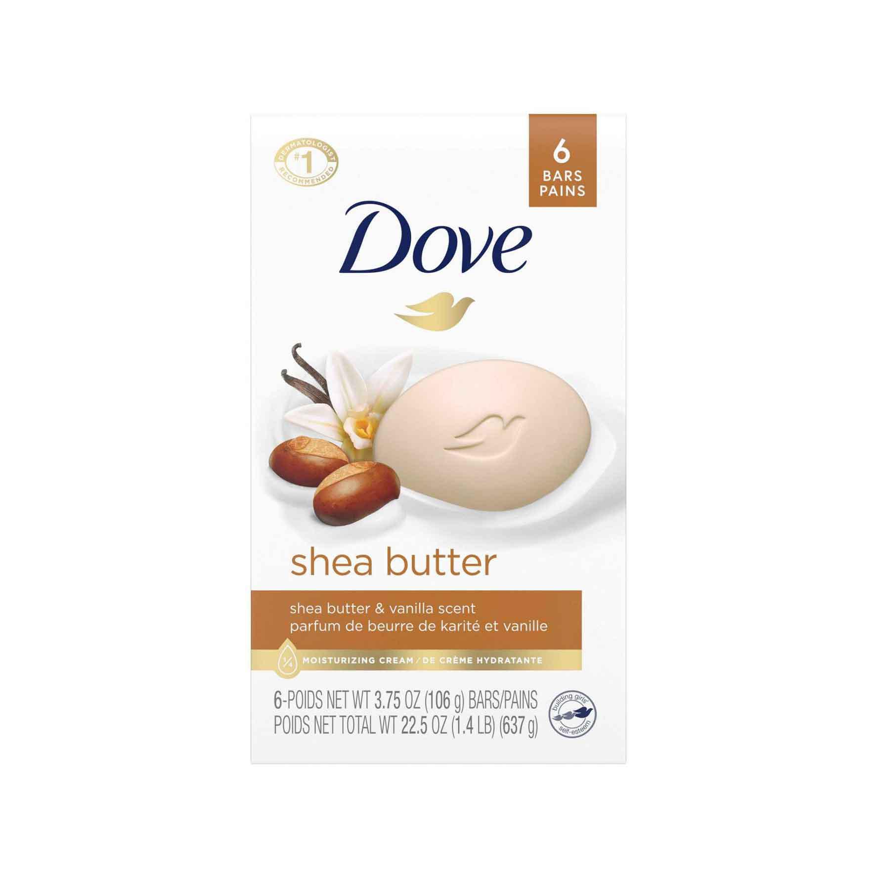 Dove Shea Butter Beauty Bar 6 Ct