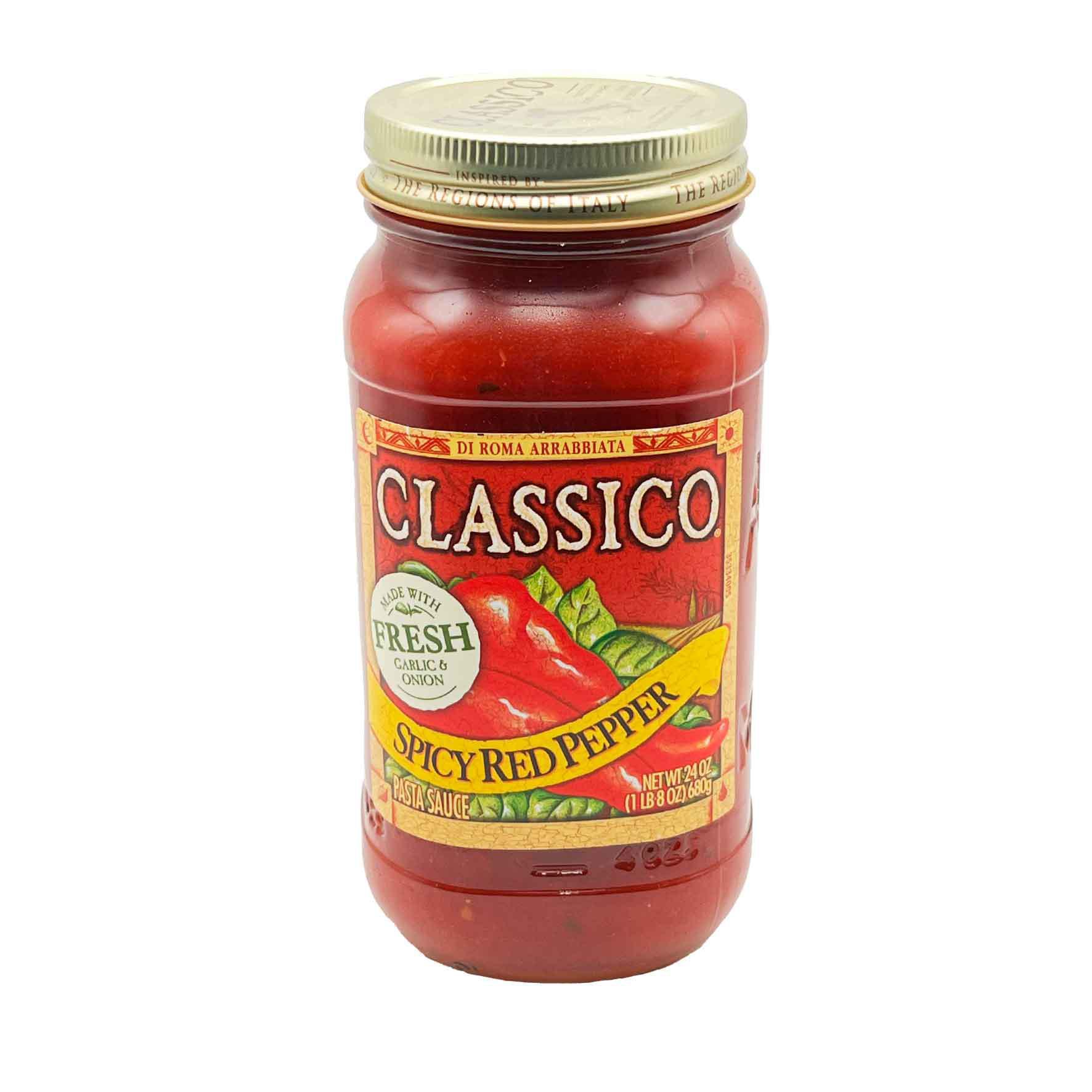 Classico Spicy Red Pepper Spaghetti Pasta Sauce 24 Oz. Jar