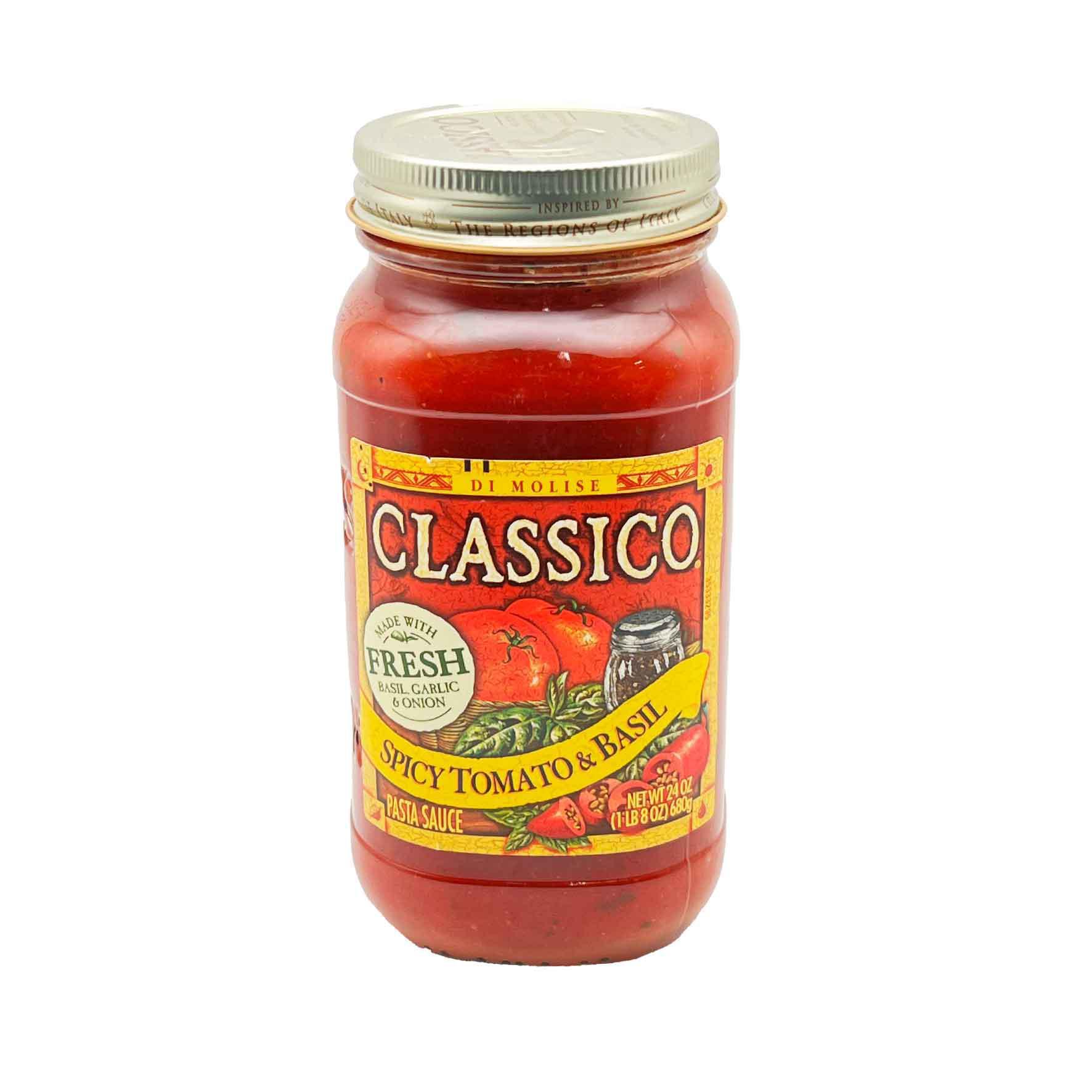 Classico Spicy Tomato & Basil Spaghetti Pasta Sauce 24 Oz. Jar