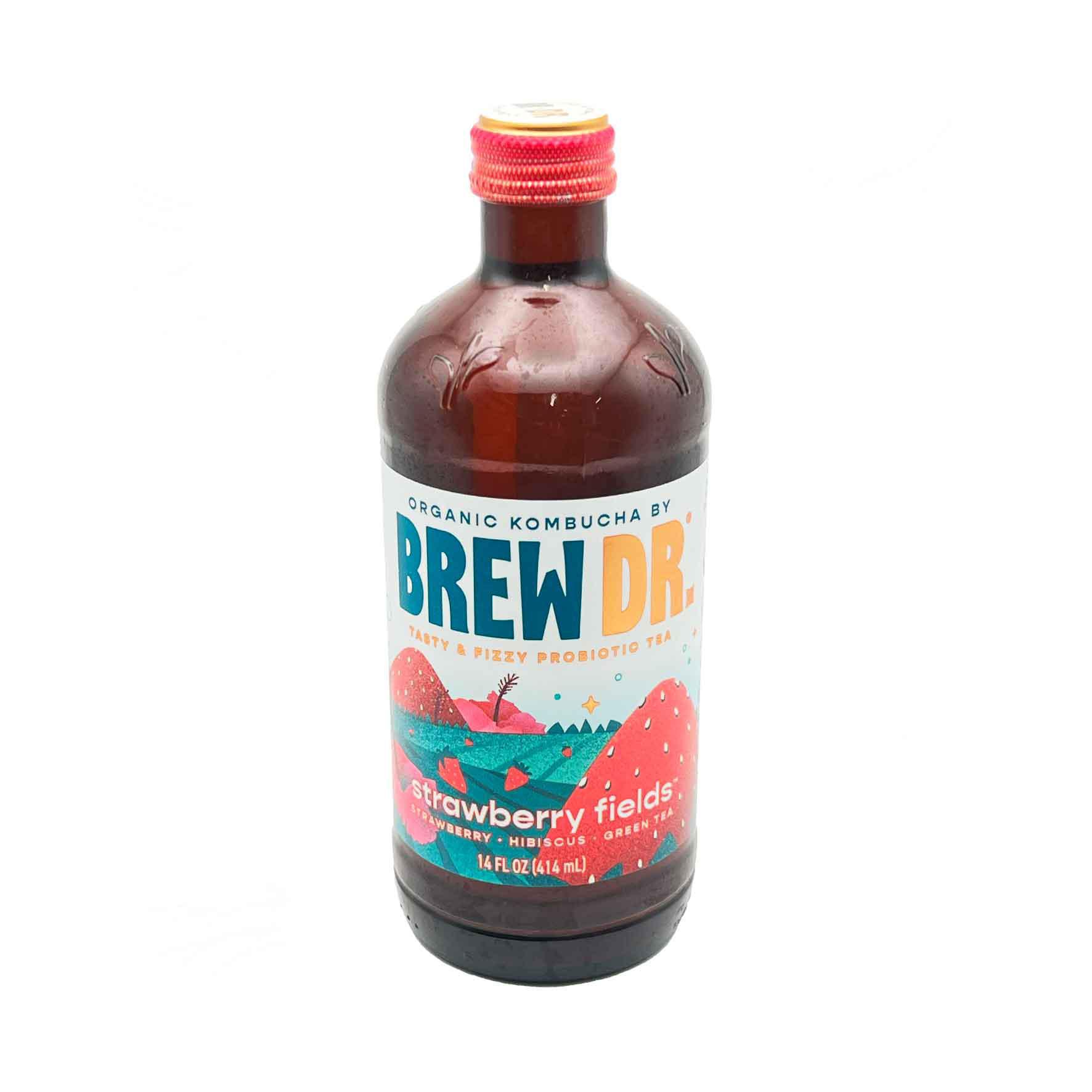 Brew Dr Kombucha Strawberry Fields 14 Fl Oz