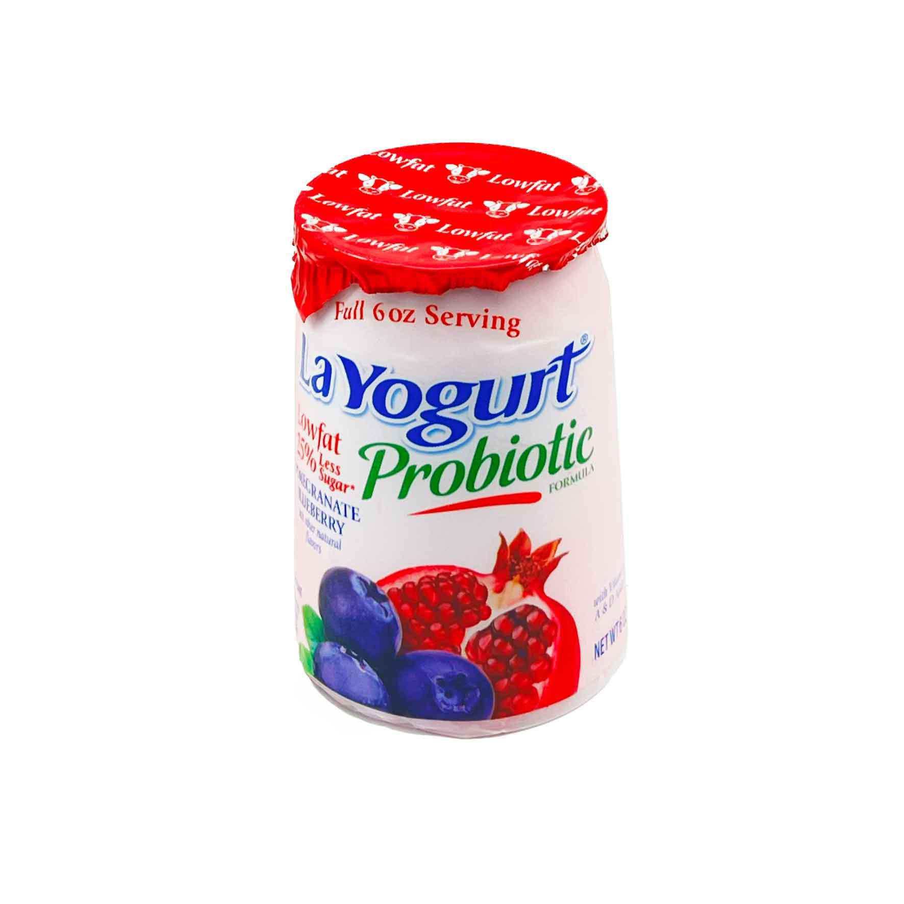La Yogurt Probiotic Lowfat Yogurt Pomegranate Blueberry 6oz