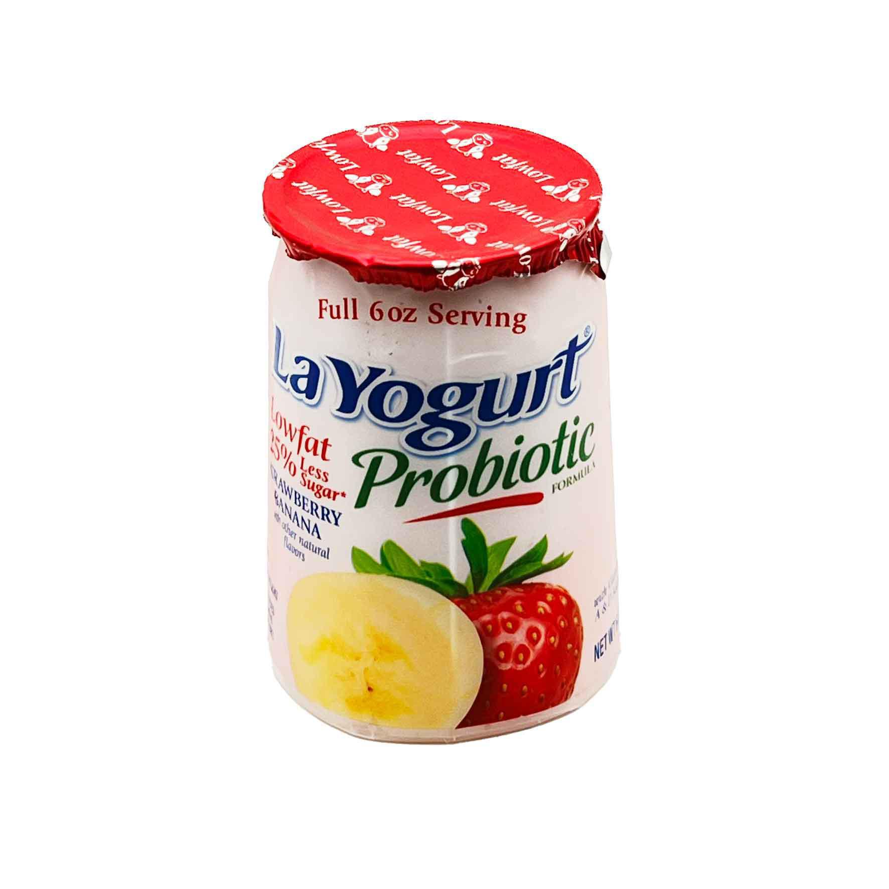 La Yogurt Probiotic Lowfat Yogurt Strawberry Banana Original 6oz