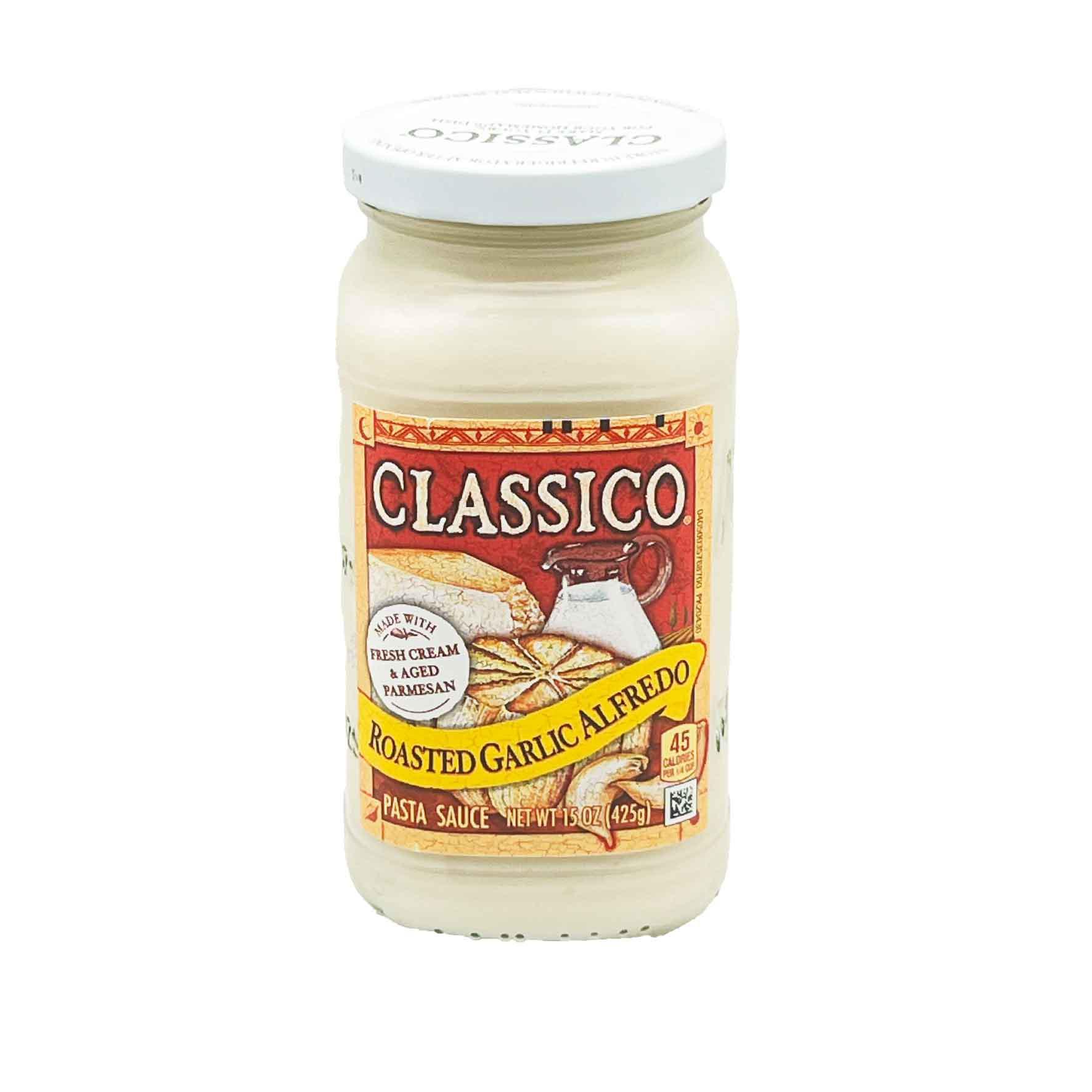 Classico Roasted Garlic Alfredo Spaghetti Pasta Sauce 15 Oz. Jar