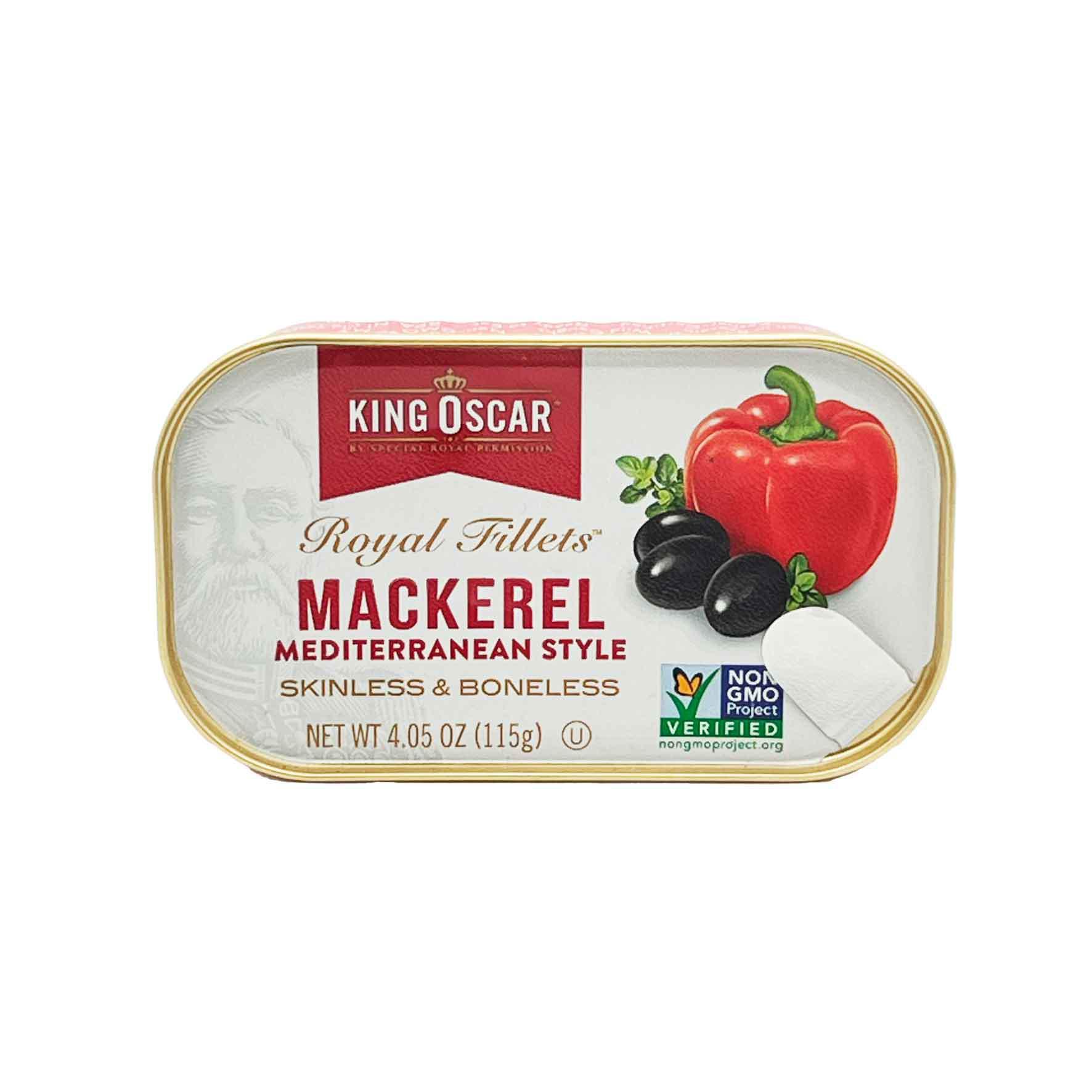 King Oscar Skinless & Boneless Mackerel Fillets Mediterranean Style 4.05oz