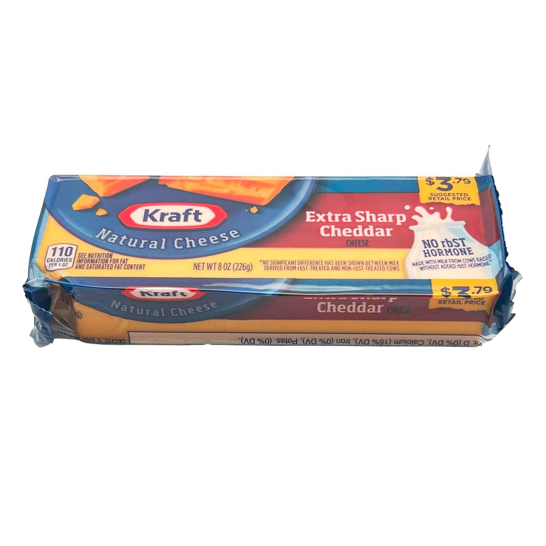 Kraft Extra Sharp Cheddar Cheese Block 8oz