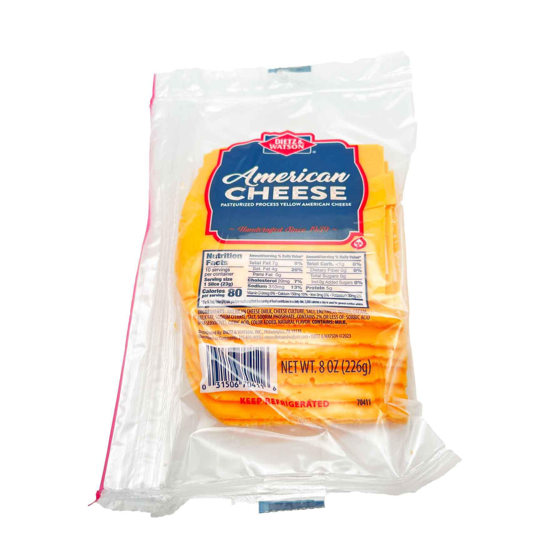 Dietz&Watson Yellow American Cheese 8oz