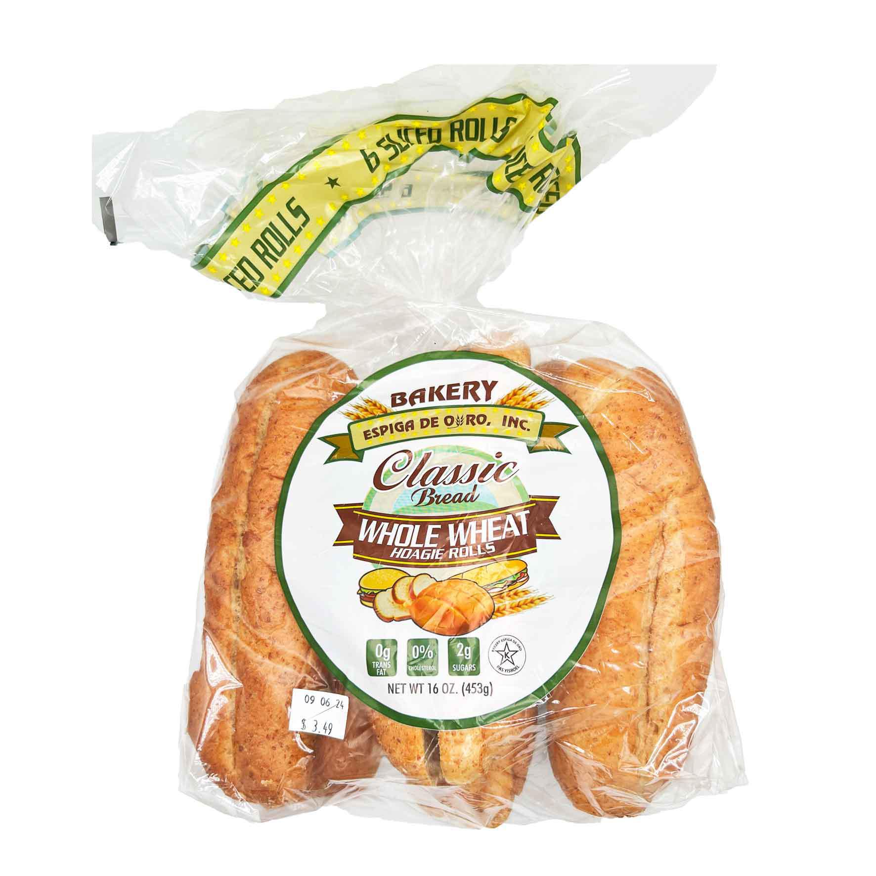 Bakery Espiga de Oro Classic Bread Whole Wheat Hoggie Rolls 16oz