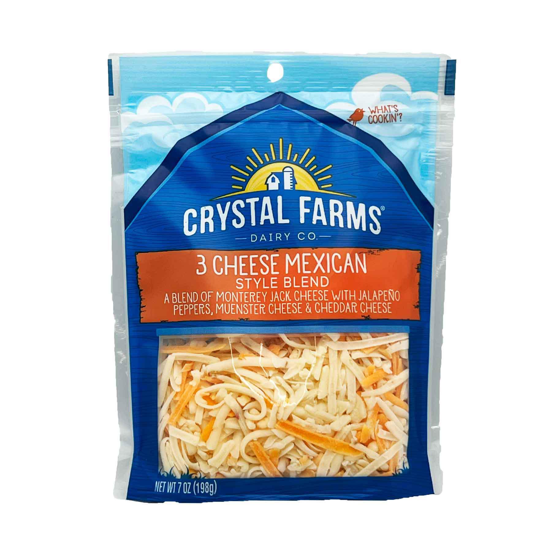 Crystal Farms 3 Cheese Mexican Style Blend 7oz