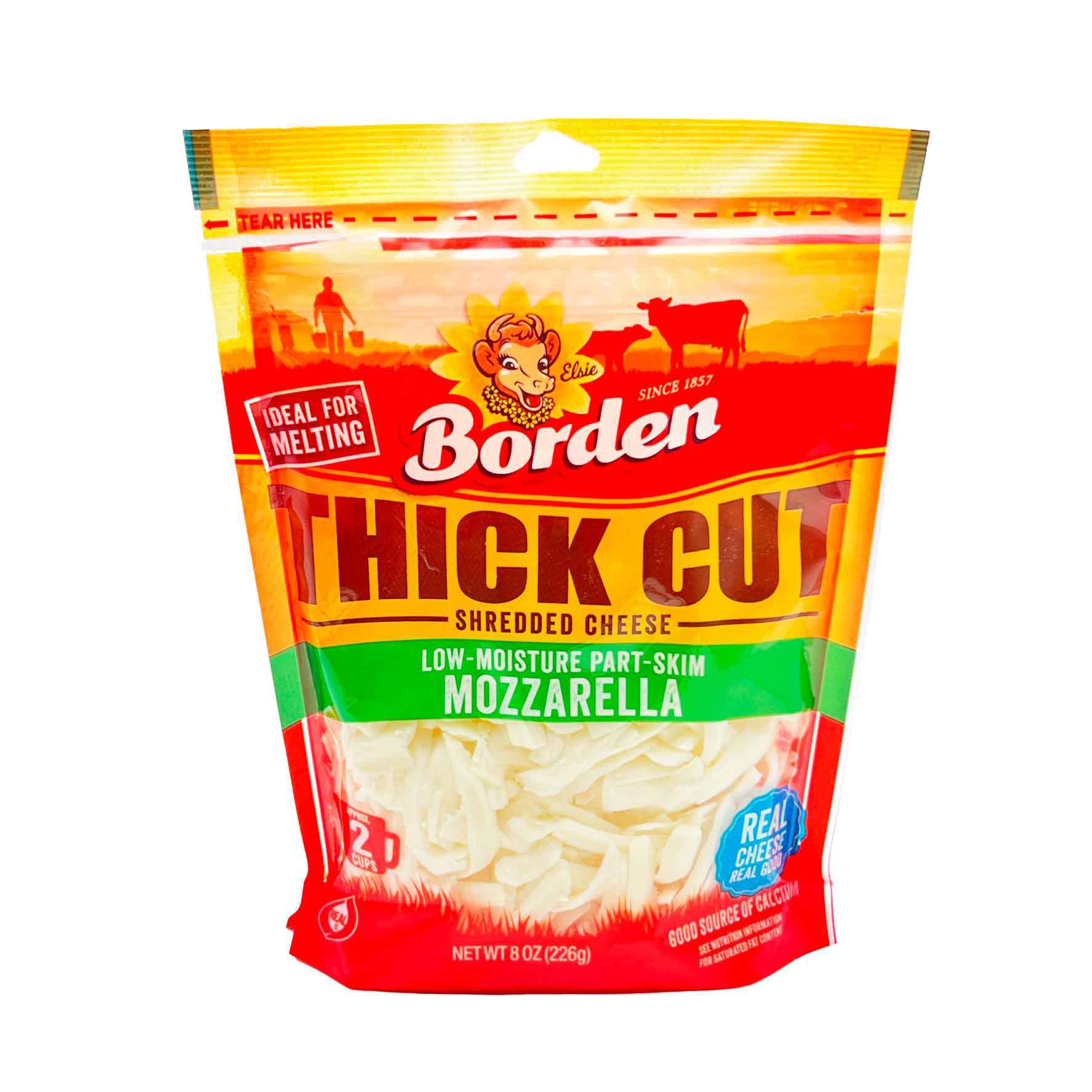 Borden Thick Cut Low-Moisture Part-Skim Mozzarella 8oz