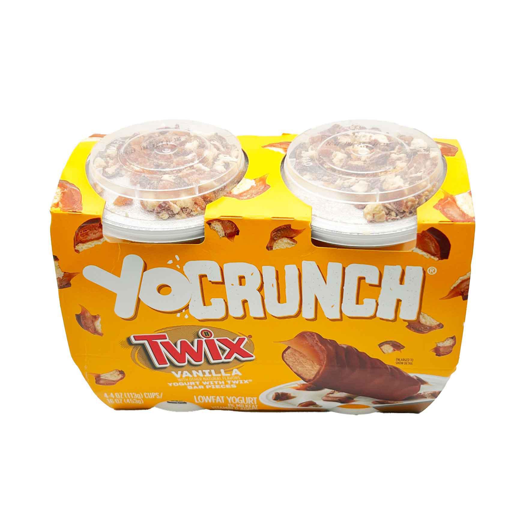 Yocrunch Vanilla Lowfat Yogurt with Twix Pieces 4cup 16oz