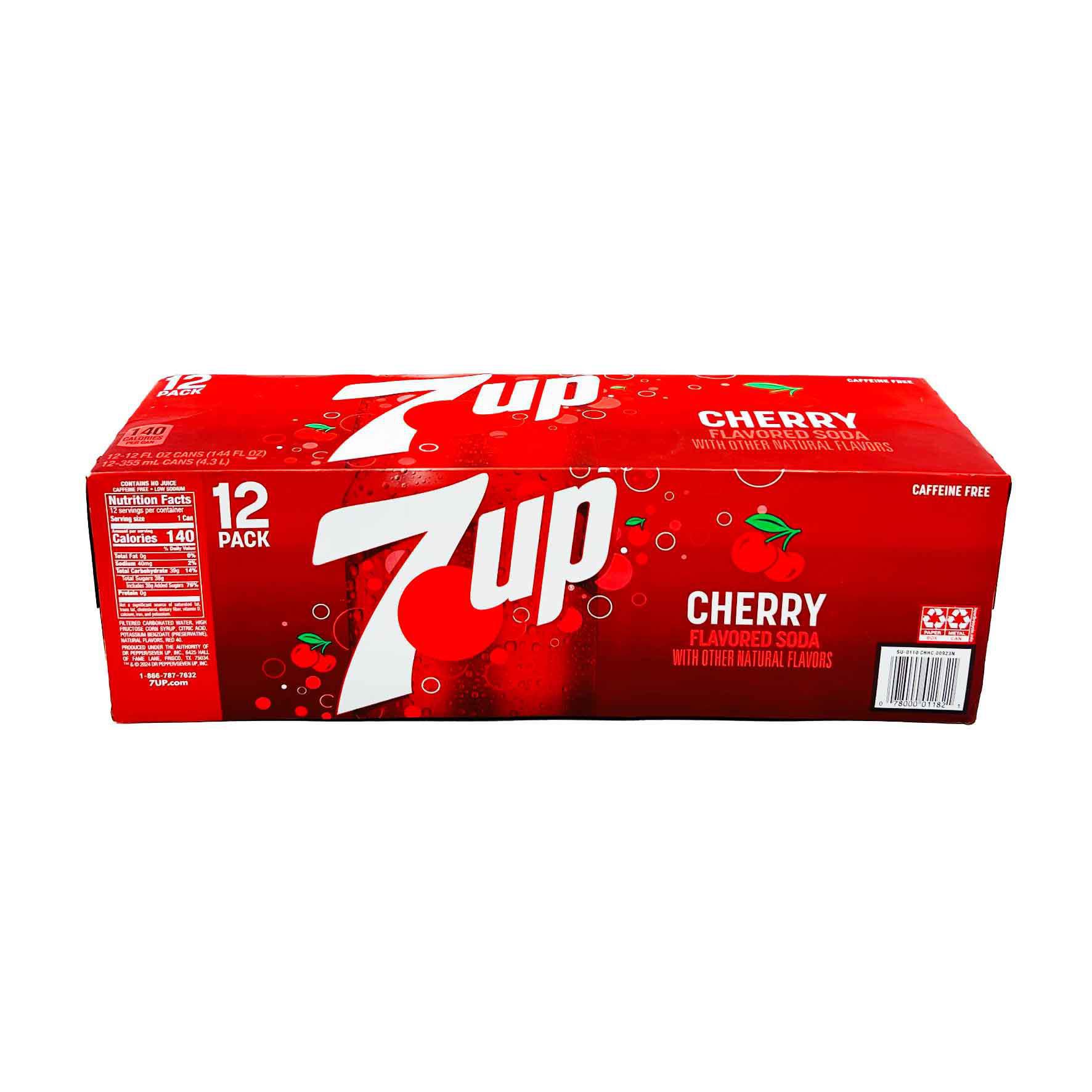 7 up Cherry Flavored Soda Cans 12Fl - 12Pack