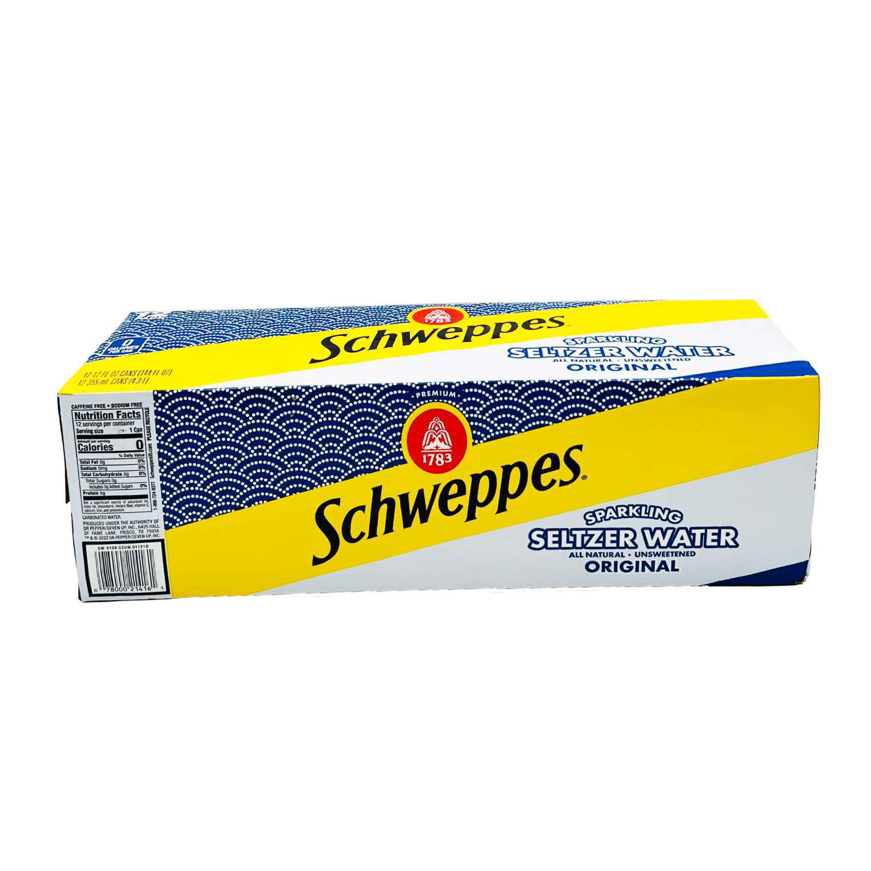Schweppes Original Sparkling Seltzer Water 12Pack