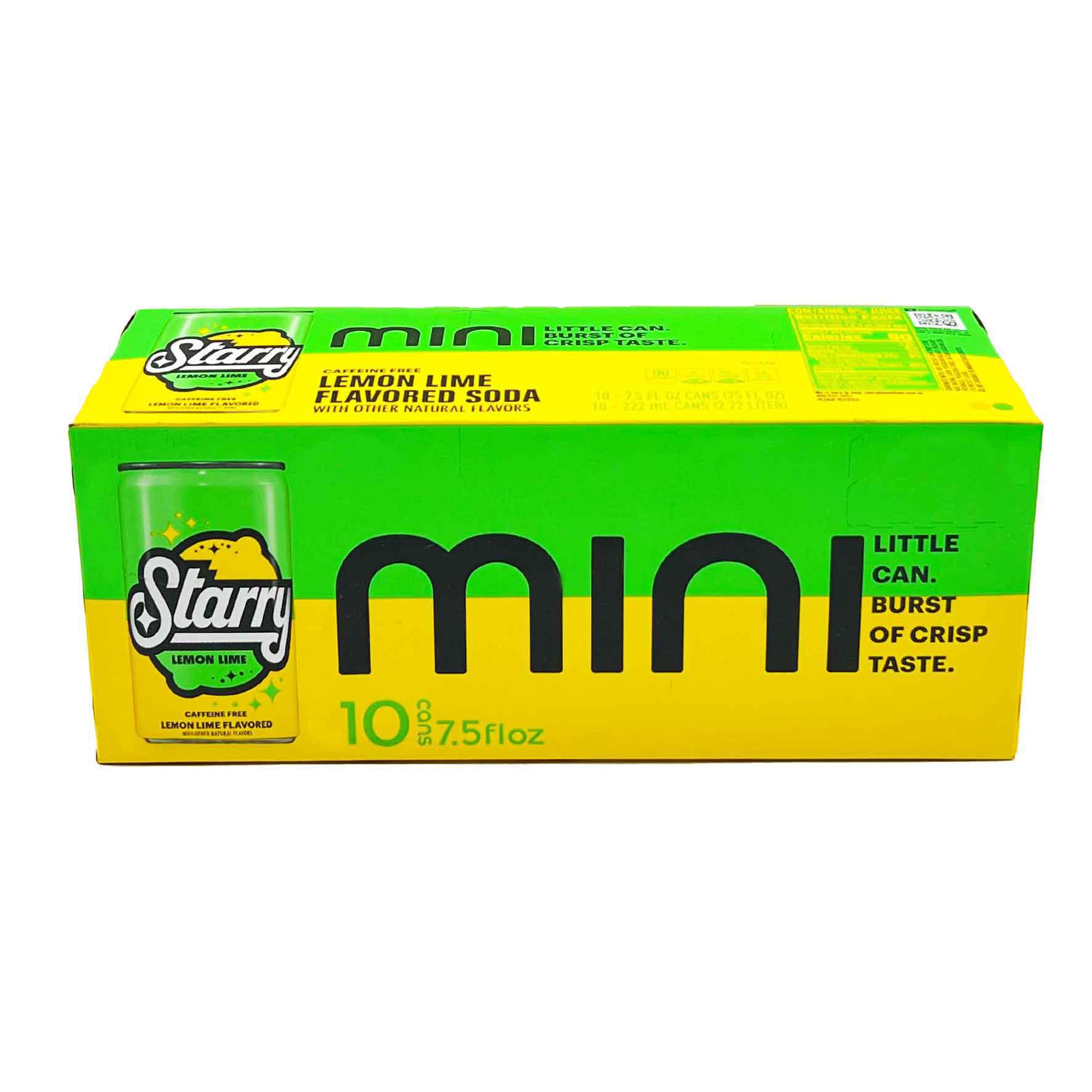 Starry 10-Pack 7.5 Oz Lemon Lime Mini Cans
