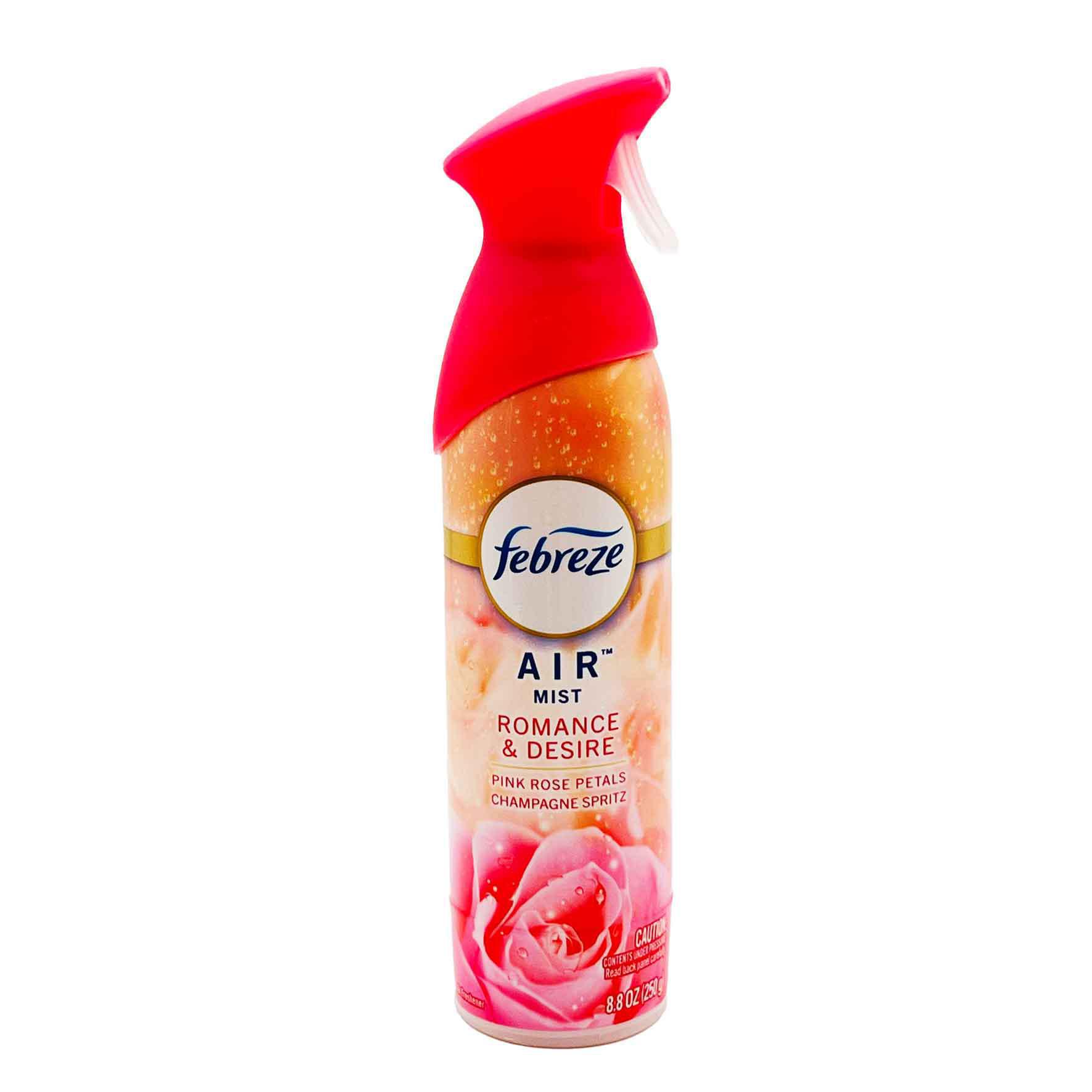 Febreze Romance & Desire Air Mist, Pink Rose Petals & Champagne Spritz ...