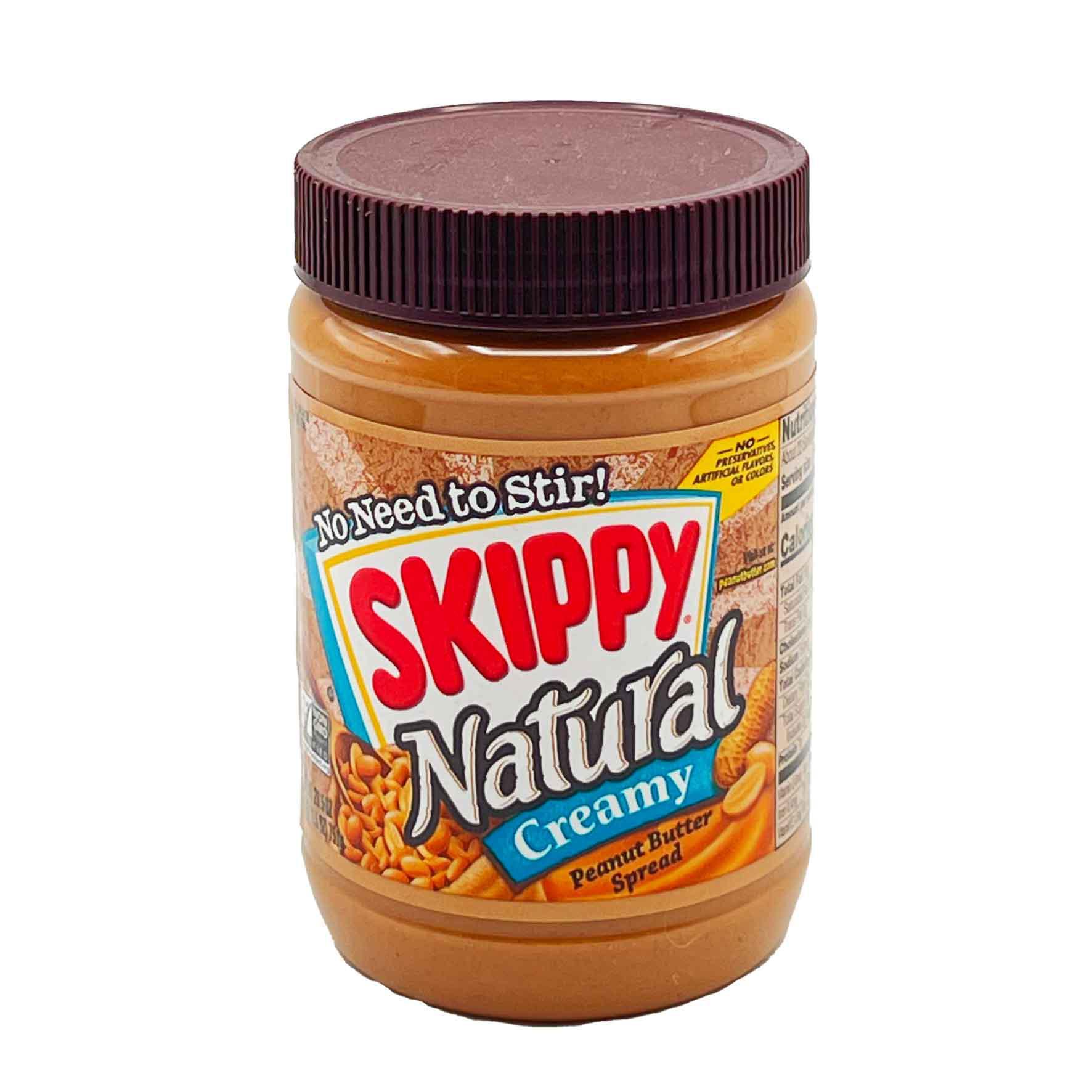 SKIPPY Natural Creamy Peanut Butter Spread 7G Protein per Serving 26.5 ...