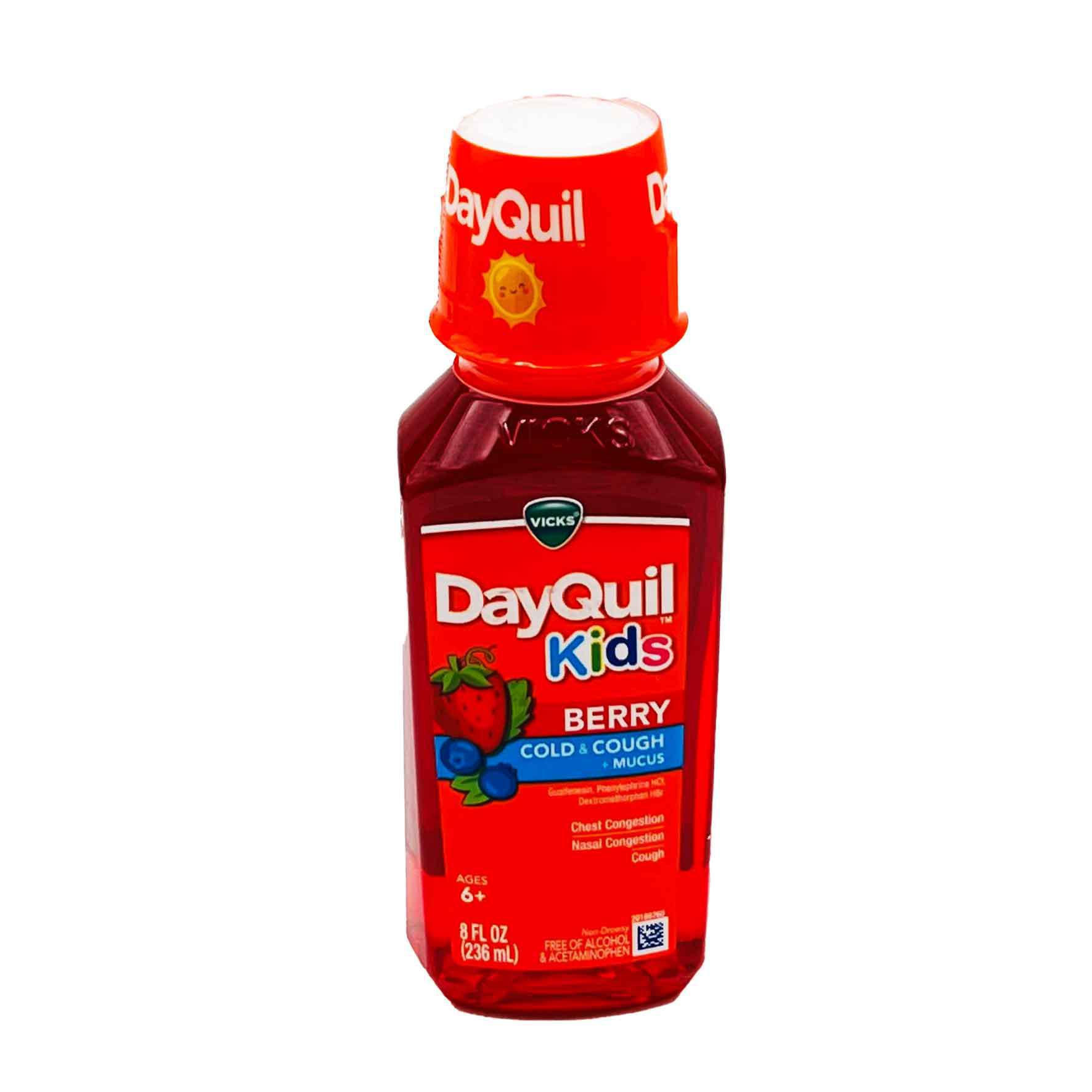 Vicks DayQuil Kids Berry Cold & Cough + Mucus Multi-Symptom Relief - 8 ...