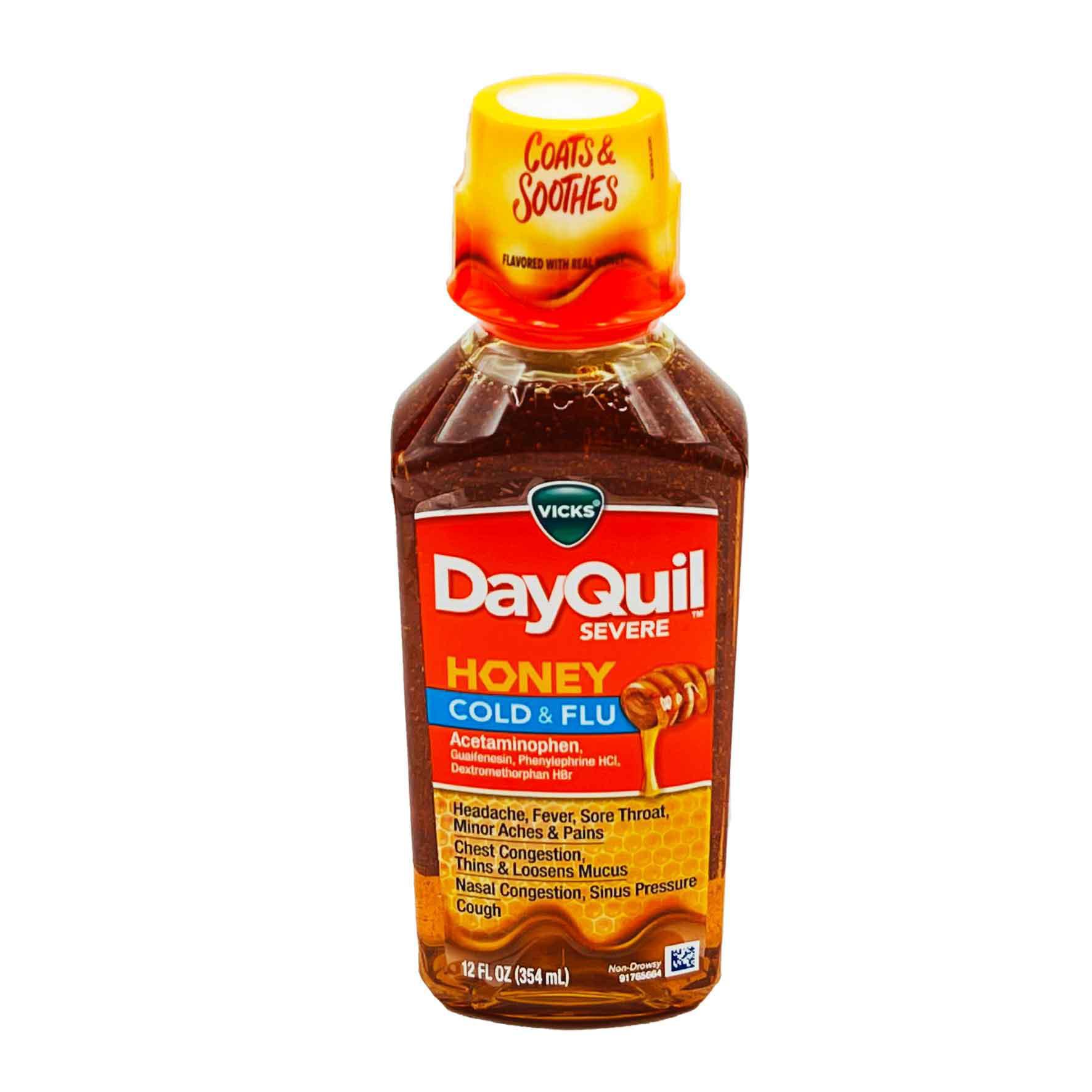 Vicks DayQuil Severe Cold & Flu Medicine Liquid - Honey - 12 Fl Oz