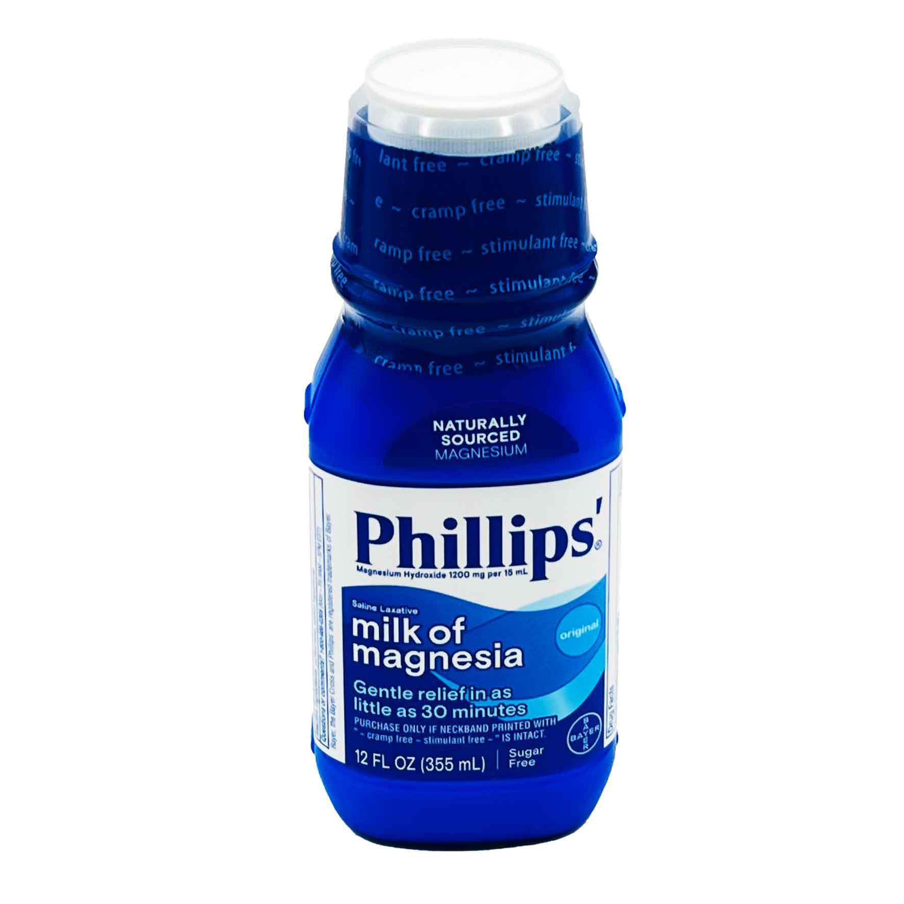 Bayer Phillips Milk of Magnesia Saline Laxative Original 12 Oz
