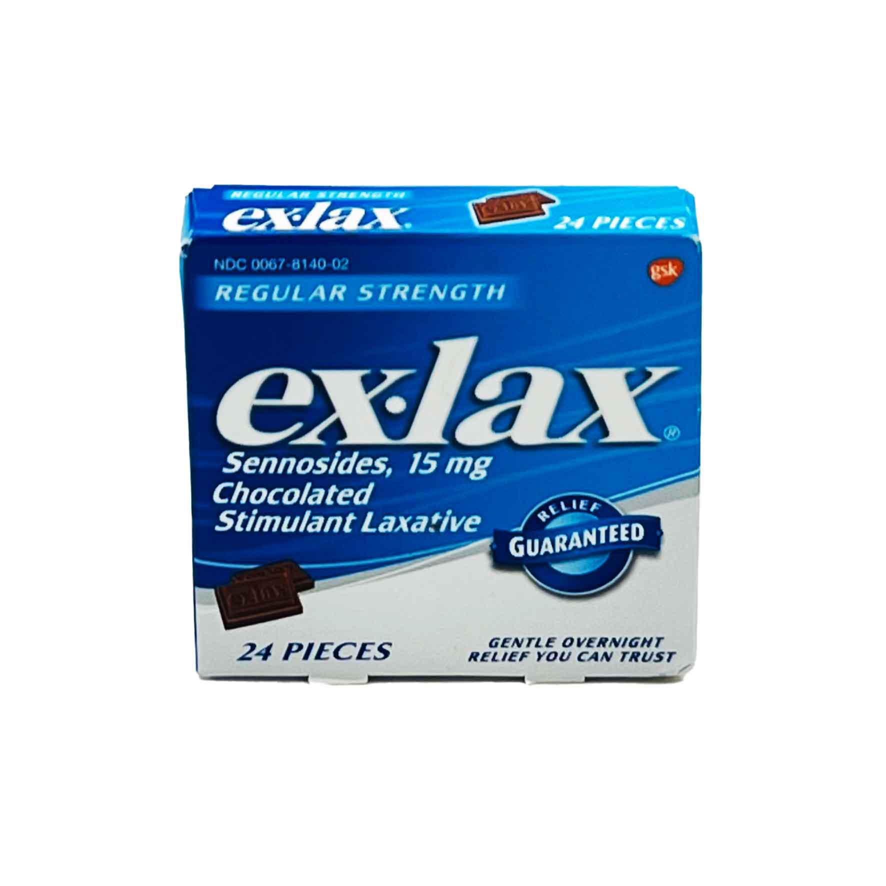 Ex-Lax Regular Strength Stimulant Laxative Chocolate Pieces, 15 Mg
